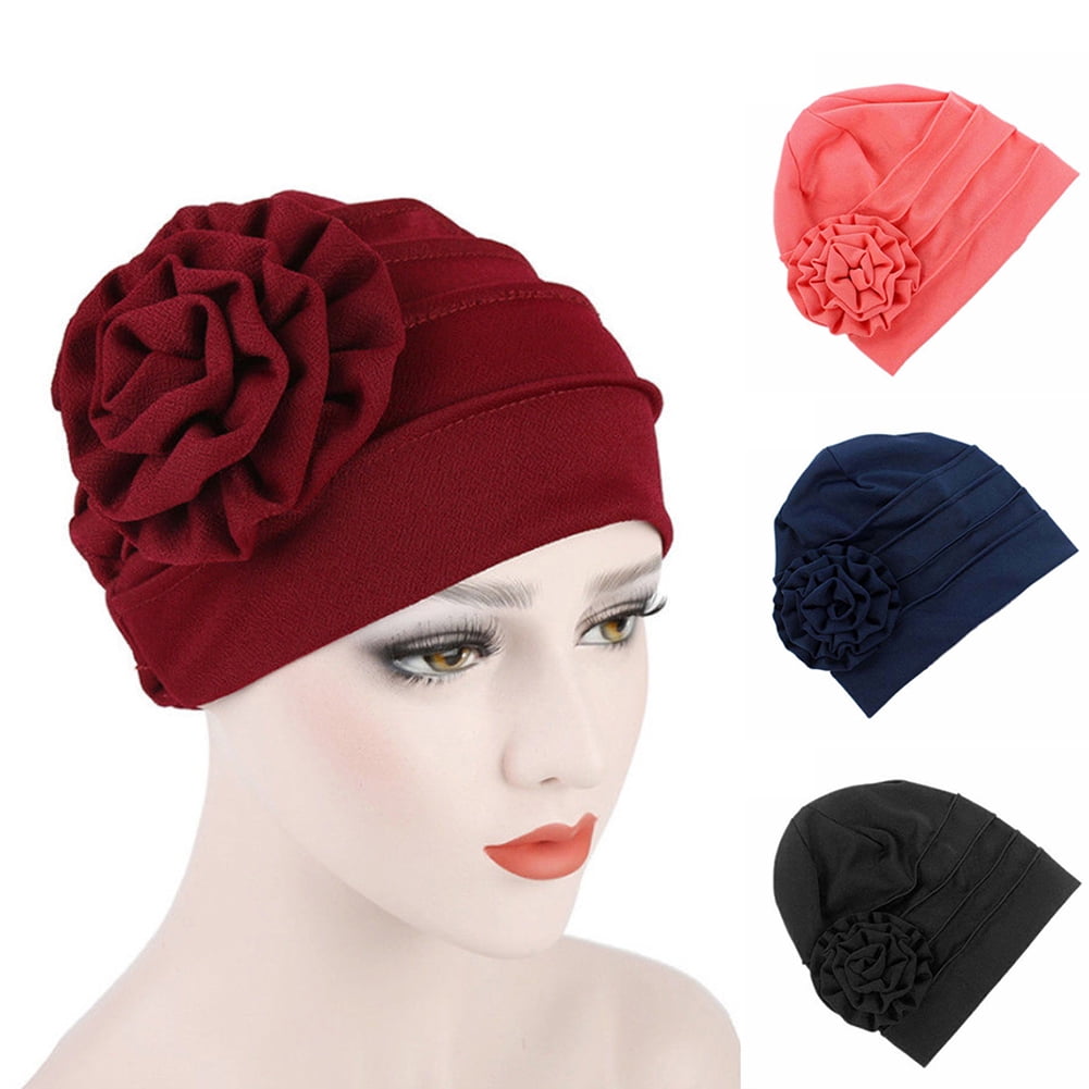 Yoyauz Caps Headwear for Women Turbans Beanies Flowers Hats Headwrap ...
