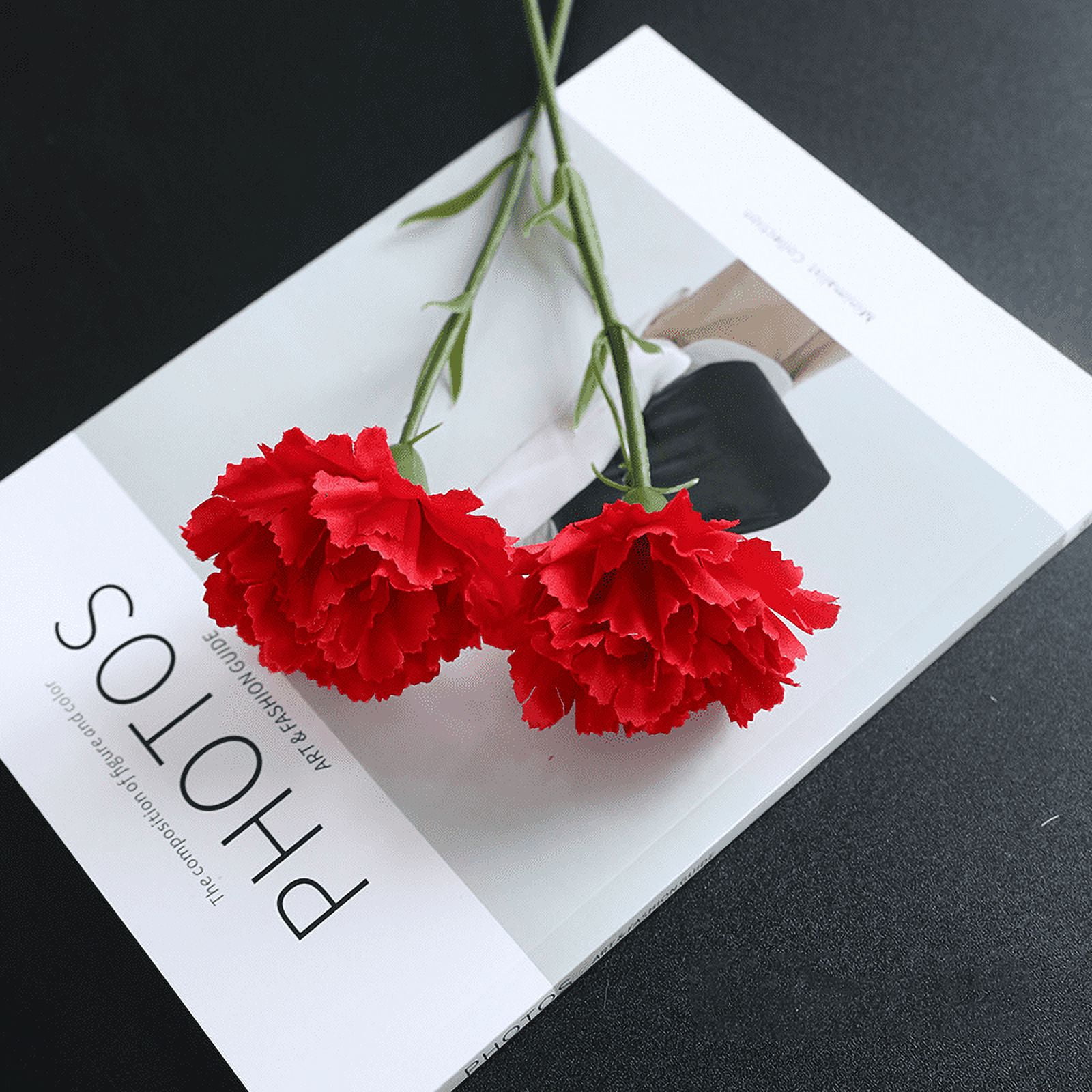 Yoyauz Carnations Artificial Flowers,1PCS Fake Carnation Flowers ...