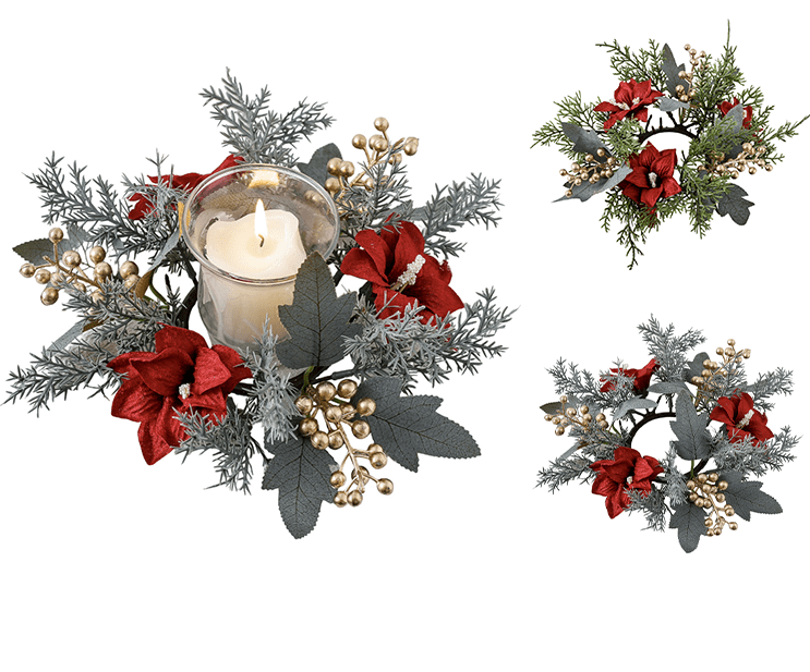 Yoyauz Christmas Candle Wreaths Wreaths Small Christmas Kitchen ...