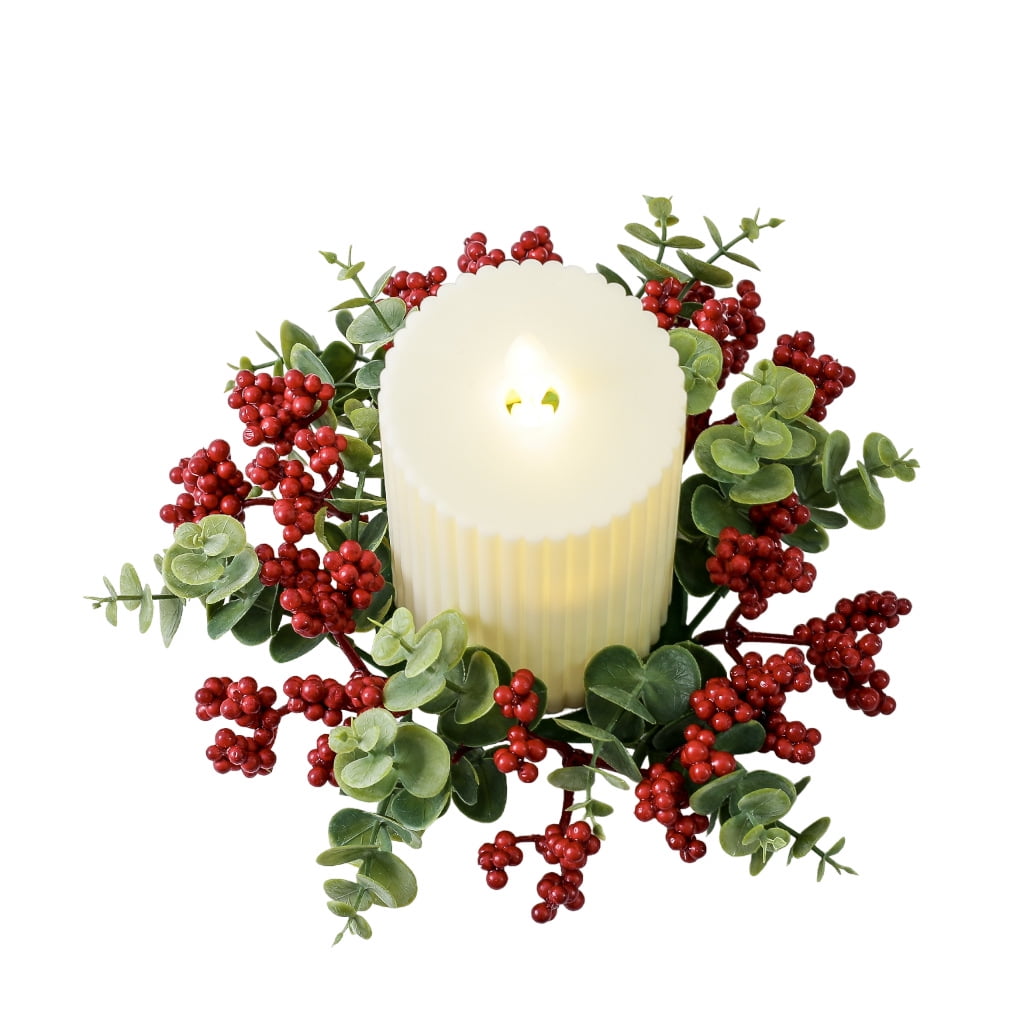 Yoyauz Christmas Candle Wreaths Wreaths Small Christmas Kitchen ...