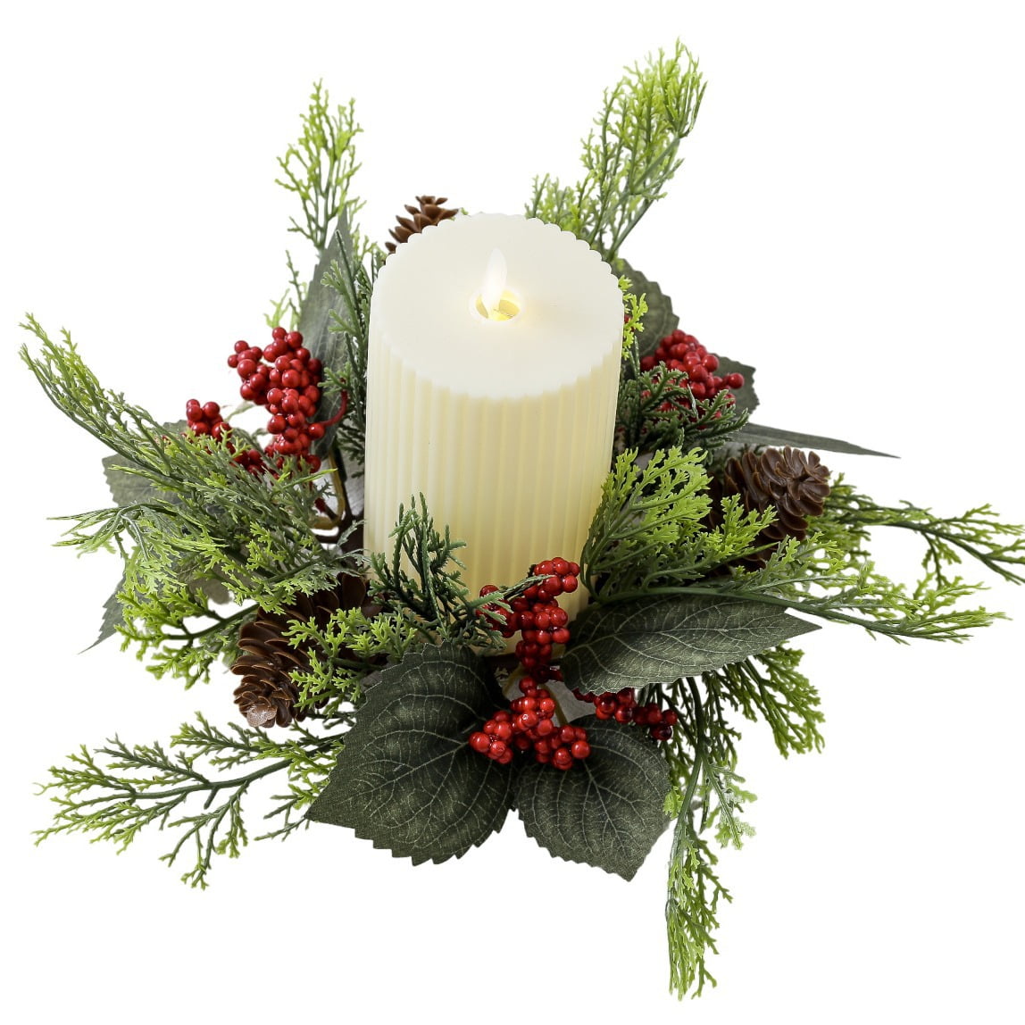 Yoyauz Christmas Candle Wreaths Wreaths Small Christmas Kitchen ...