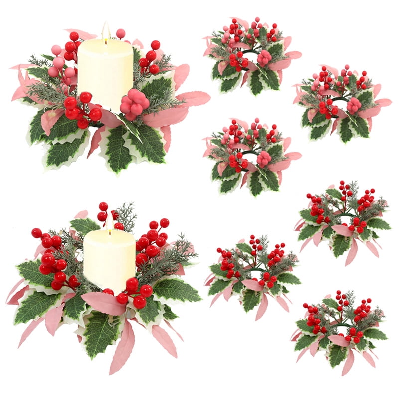 Yoyauz Christmas Candle Wreaths Wreaths Small Christmas Kitchen ...