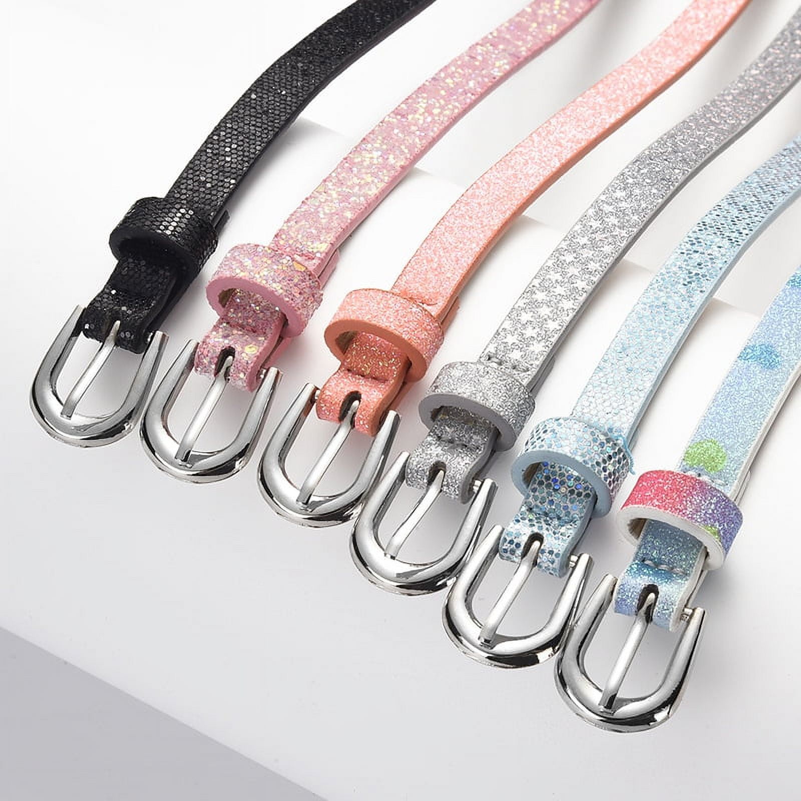 Yoyauz Girls Belt kids PU Leather Belt Cut-out Belt With Metal Buckle ...