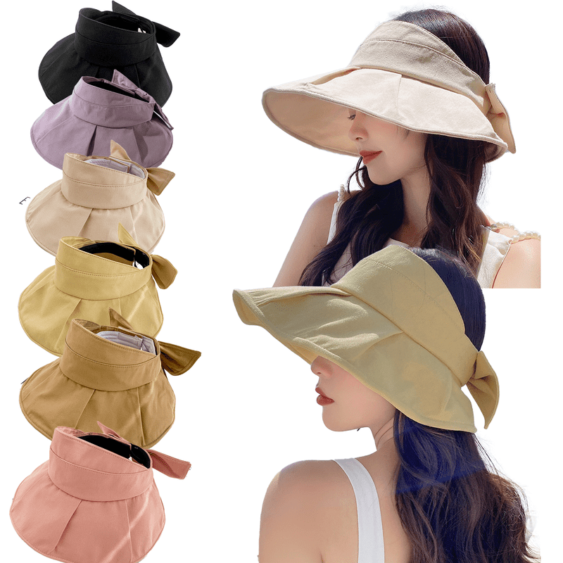 Yoyauz Ladies' Sun Hat With Wide Brim, Ponytail, Hole Uv Protection ...