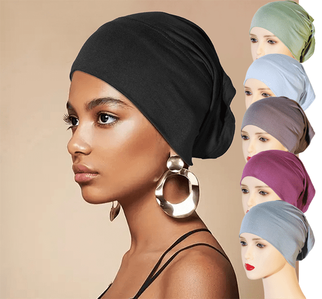 Yoyauz Muslim Inner Turban Cap Women's Turban Under Cap Hat Islamic ...
