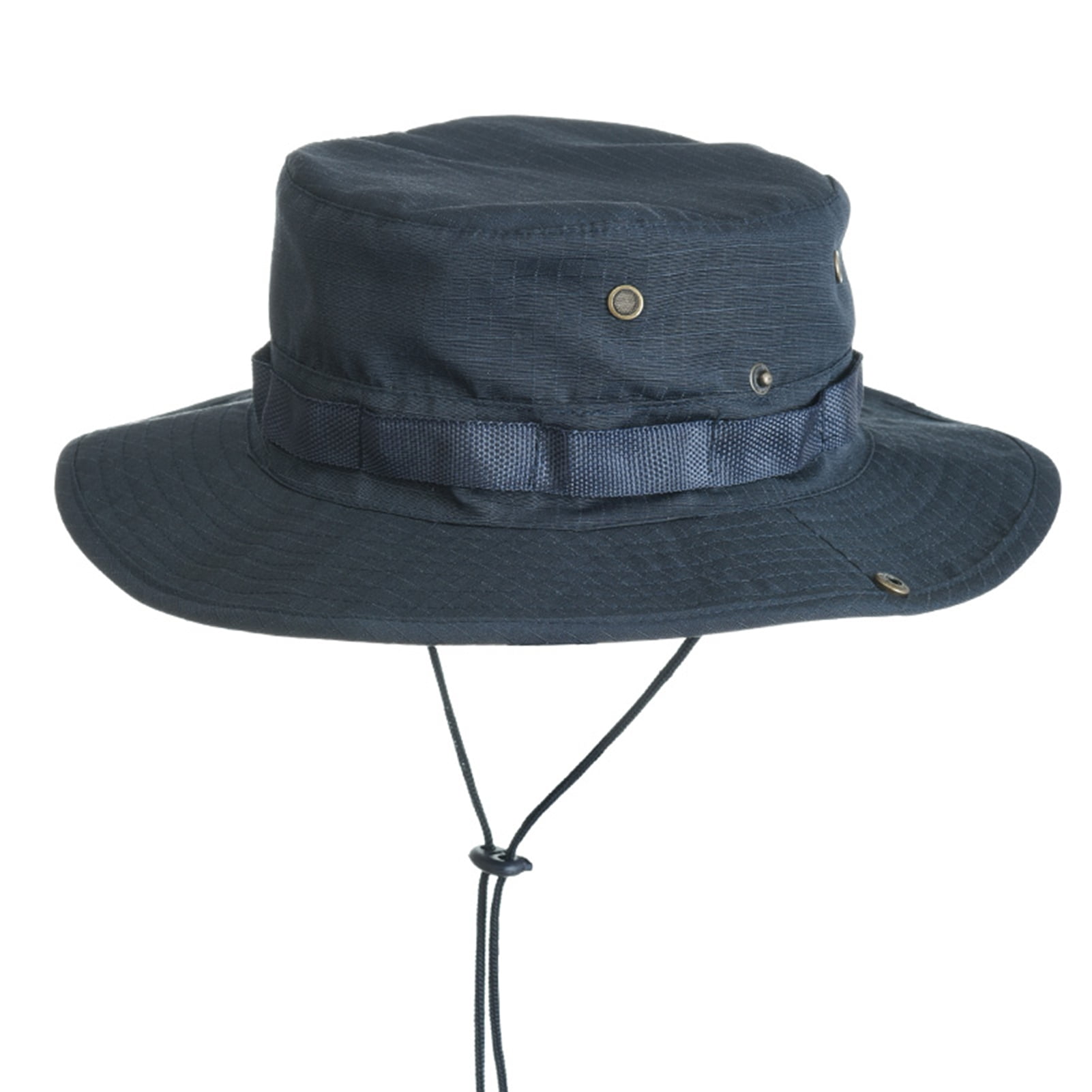 Yoyauz Outdoor Summer Unisex Wide Brim Fasten String Boonie Hat Sun Cap ...