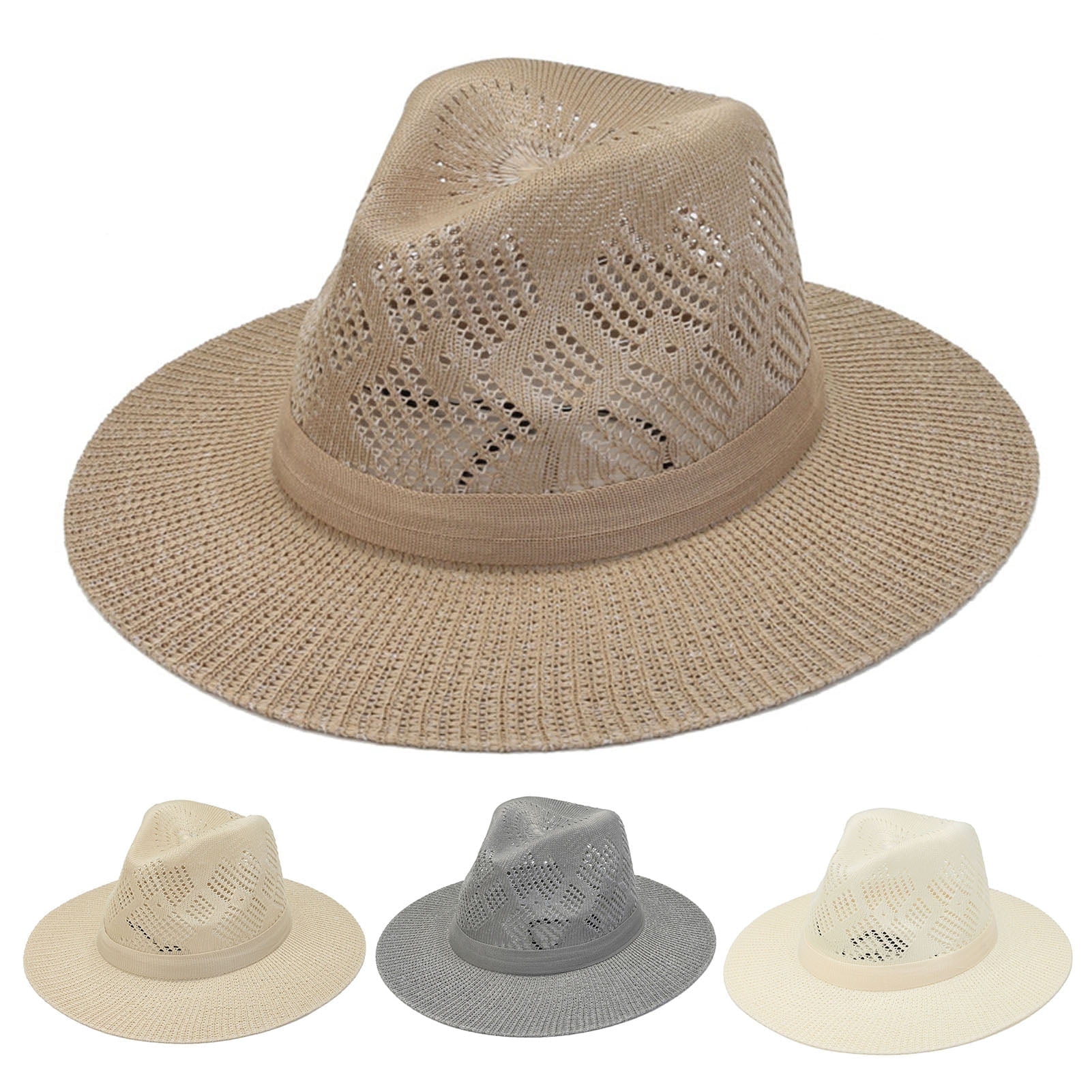 Yoyauz Sun Hats for Men Wide Brim Panama Hat Beach Hat Straw Hats for ...