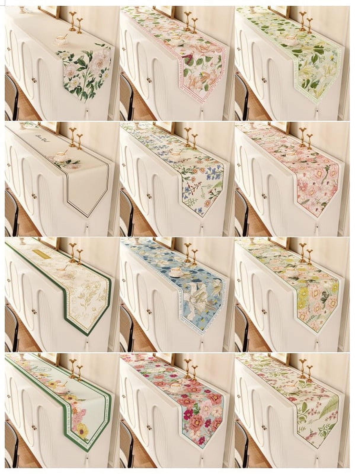 Yoyauz Table Runner 13"x72" Inch Triangle Table Runner Dining Table ...