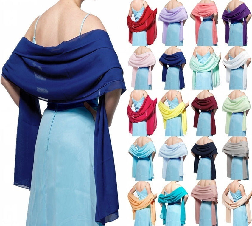 Yoyauz Women's Chiffon Shawls And Shawls Wedding Party Transparent ...