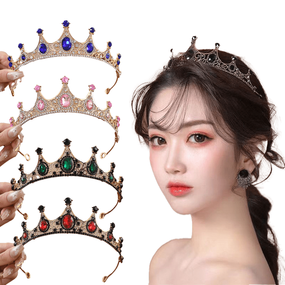 Yoyauz Women's Gold Crown Crystal Princess Tiara Crystal Queen's Crown ...