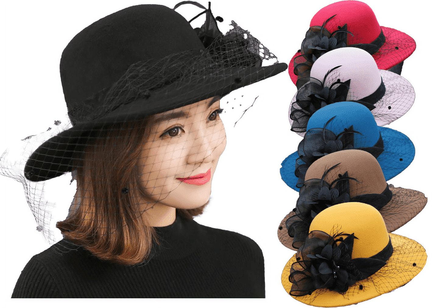 Yoyauz Women's Winter Hats - Vintage Wool Bell Bucket Hats 1950s 20s ...