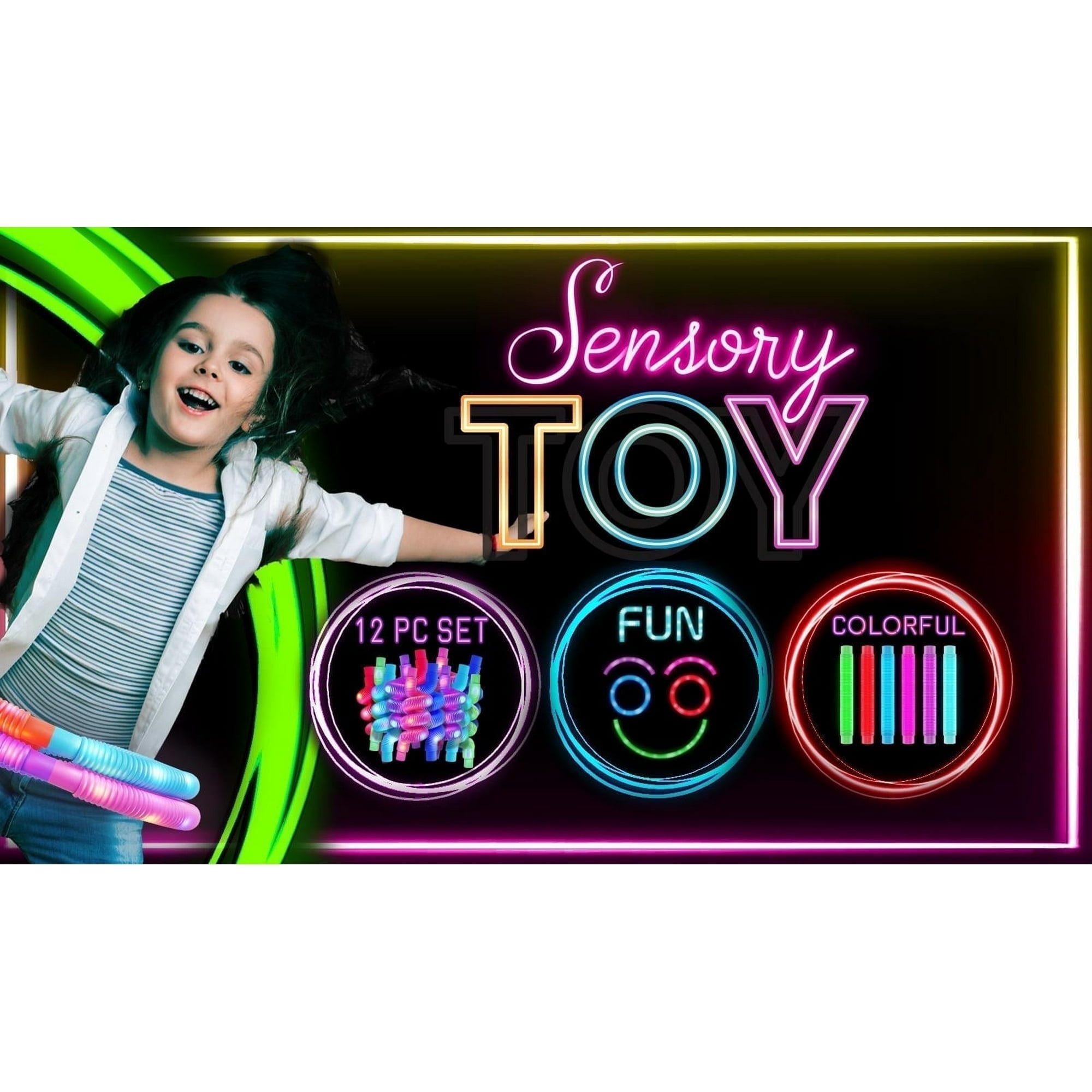 YOYO World Krunch Pop Glow Tubes, Light Up Glow Sticks for Kids, Stress ...