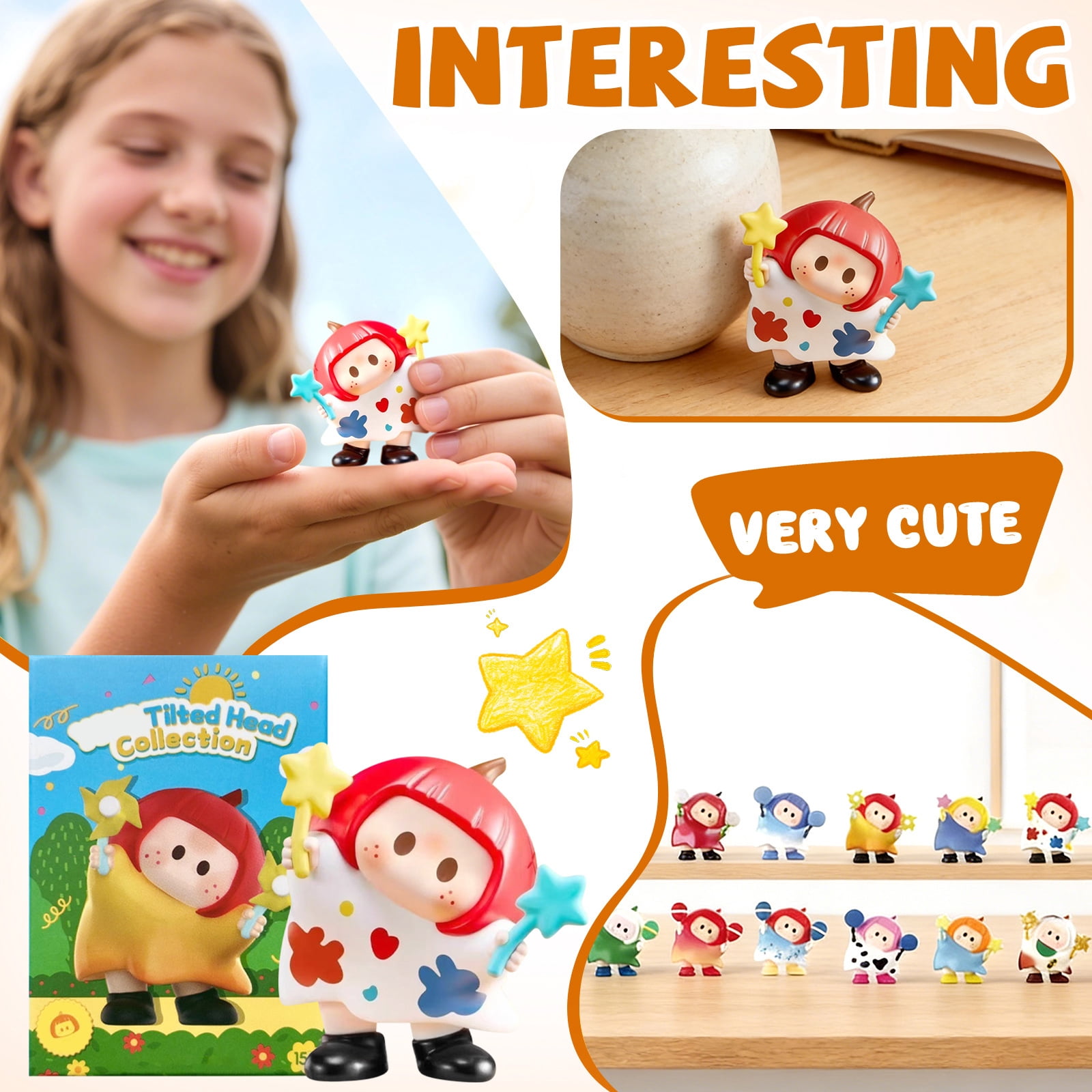 Yoyo-chan Figurines Random Blind Box, Multicolor PVC Miniature Figures ...