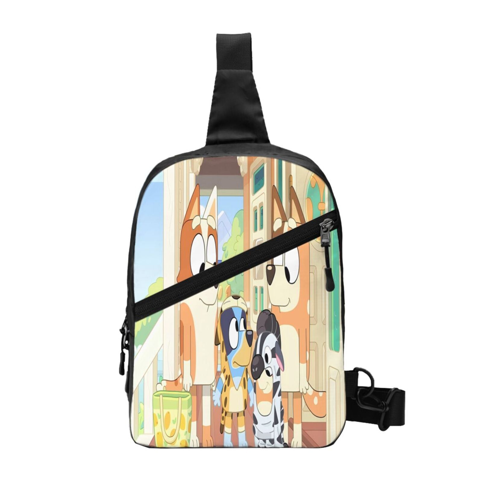 Yoyoae Bluey for Crossbody Sling Backpack,Foldable Sling Bag Travel Hiking Chest Bag Daypack ...