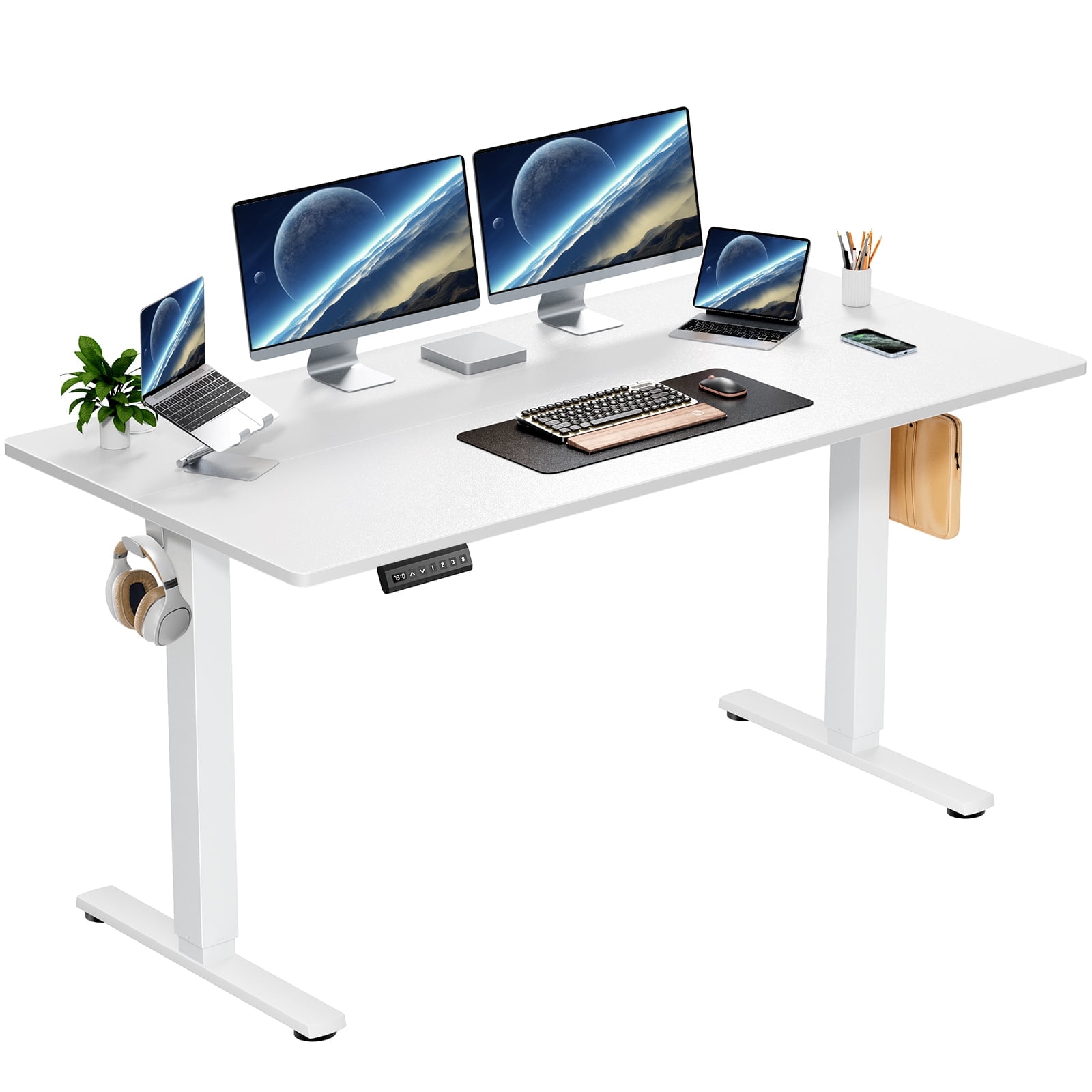 Yoyomax Electric Standing Desk, Height Adjustable Desk, 63 x 24 Inches ...