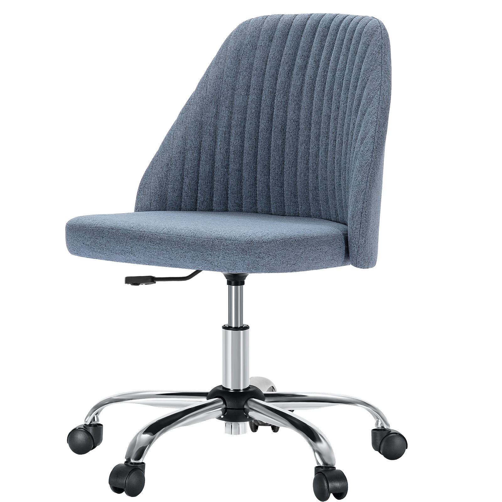 Yoyomax Modern Home Office Chair, Mid Back Fabric Upholstered Armless ...