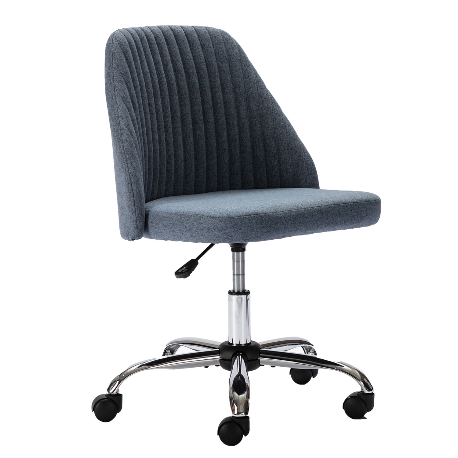 Yoyomax Home Office Chair, Mid Back Fabric Upholstered Chair Armless ...