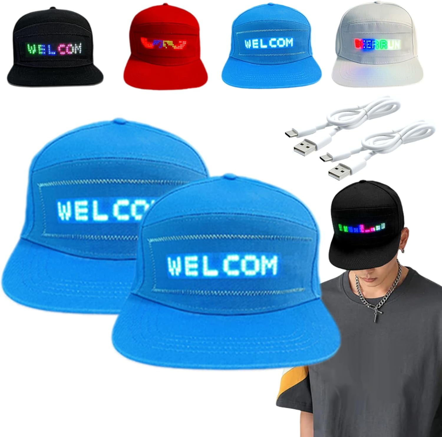 Yoyoway LED Rolling Display Hat, Yoyoway LED Hat Cap Light, Yoyoway Hat ...