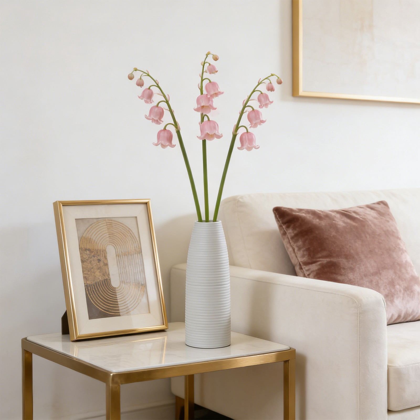 Yoziaaoa 1 Pcs ase for Flower Arrangement, Home Style Plain White Decor ...