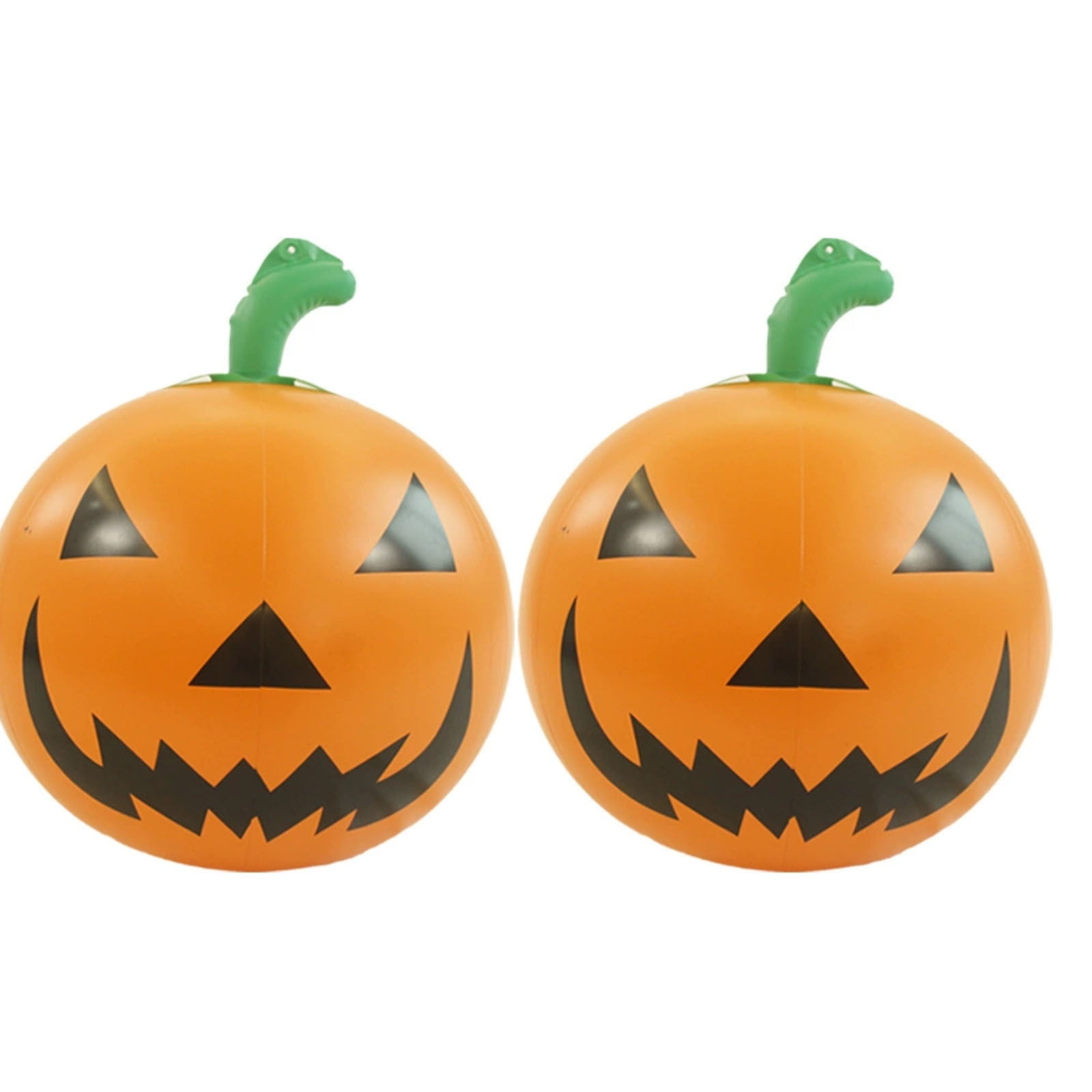 Yoziaaoa 10 Pcs Vibrant PVC Blow-Up Pumpkin with Themed Graphics, Festive Party Backdrop Prop ...