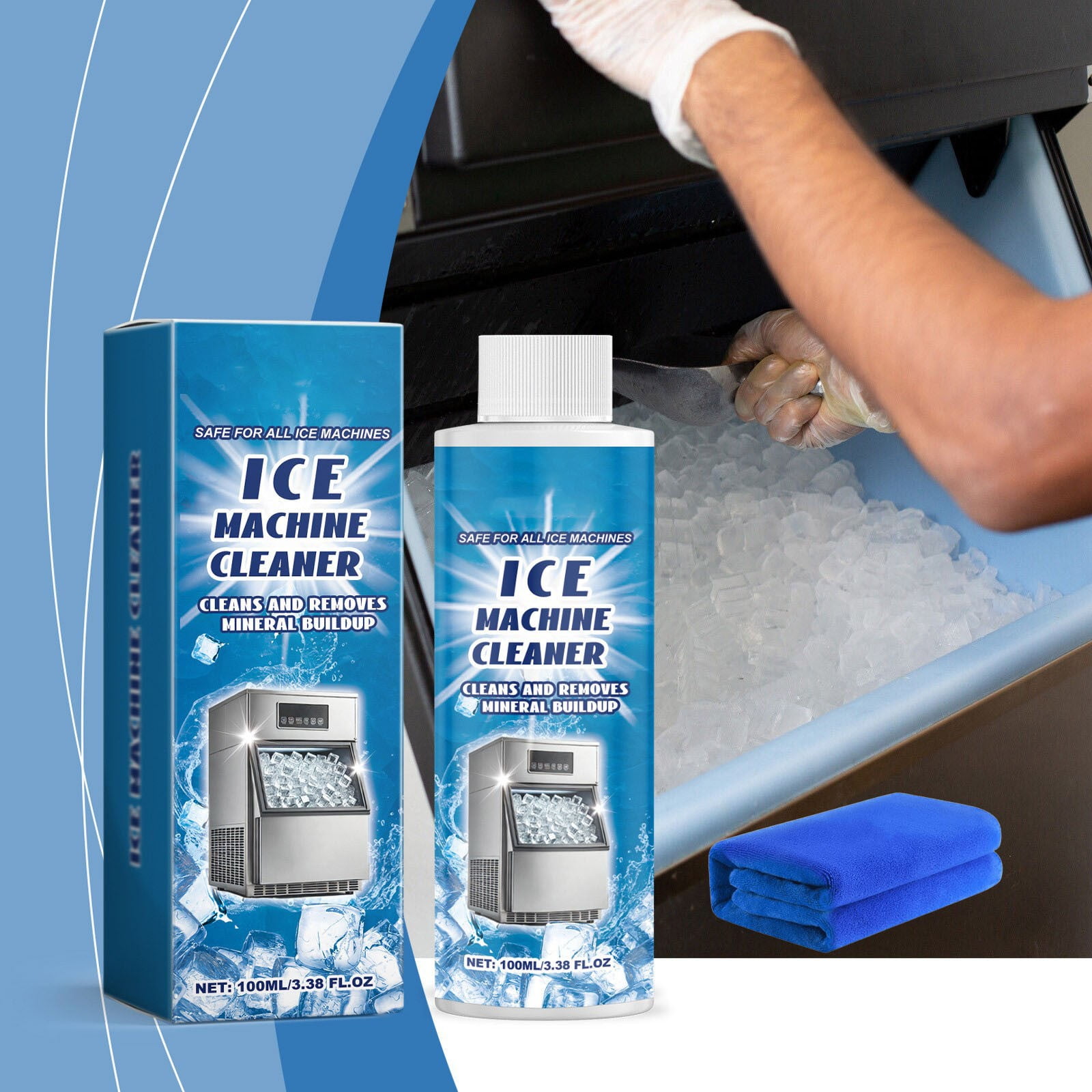 Yoziaaoa 2 pcs 100ml Ice Machine Cleaner and Descaler, Nickel-Safe Ice ...
