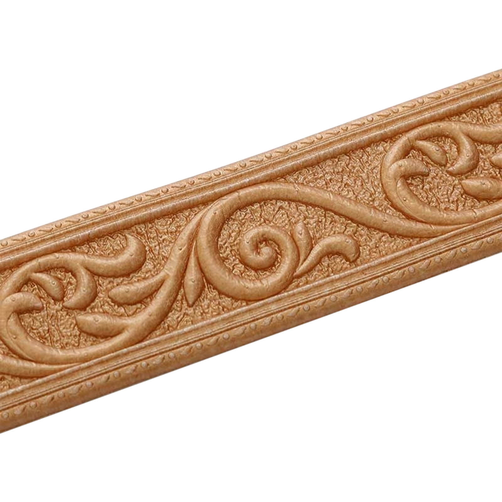 Yoziaaoa 5 pcs Crown Molding Peel and Stick Flexible Foam Trim Gold ...