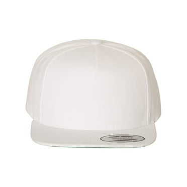 Classic Plain White Snapback Hat Cap, Hip Hop Style, Flat Bill, Solid ...