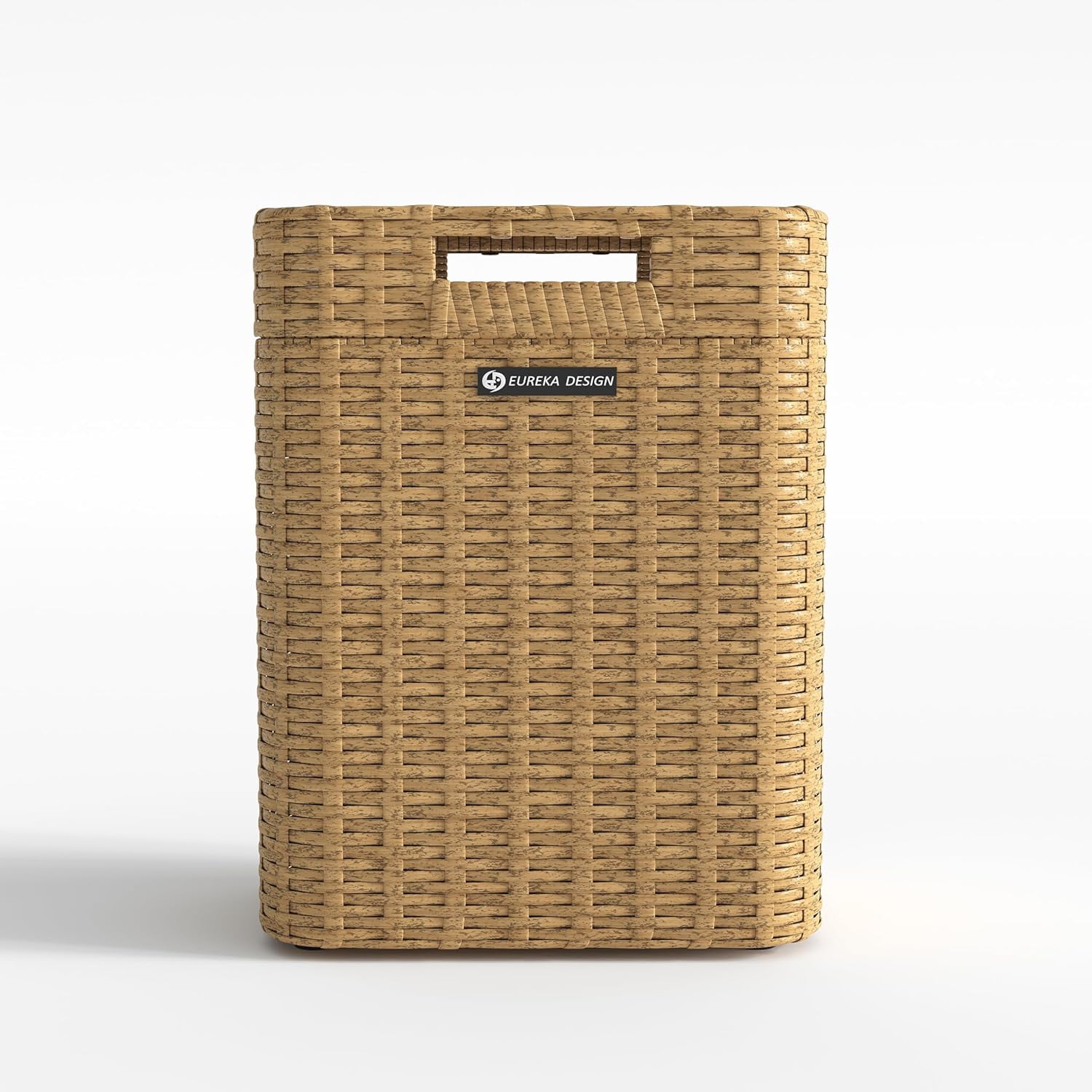 Ypati Handwoven 4 Gallon Rattan Trash Can with Lid, Boho Style ...