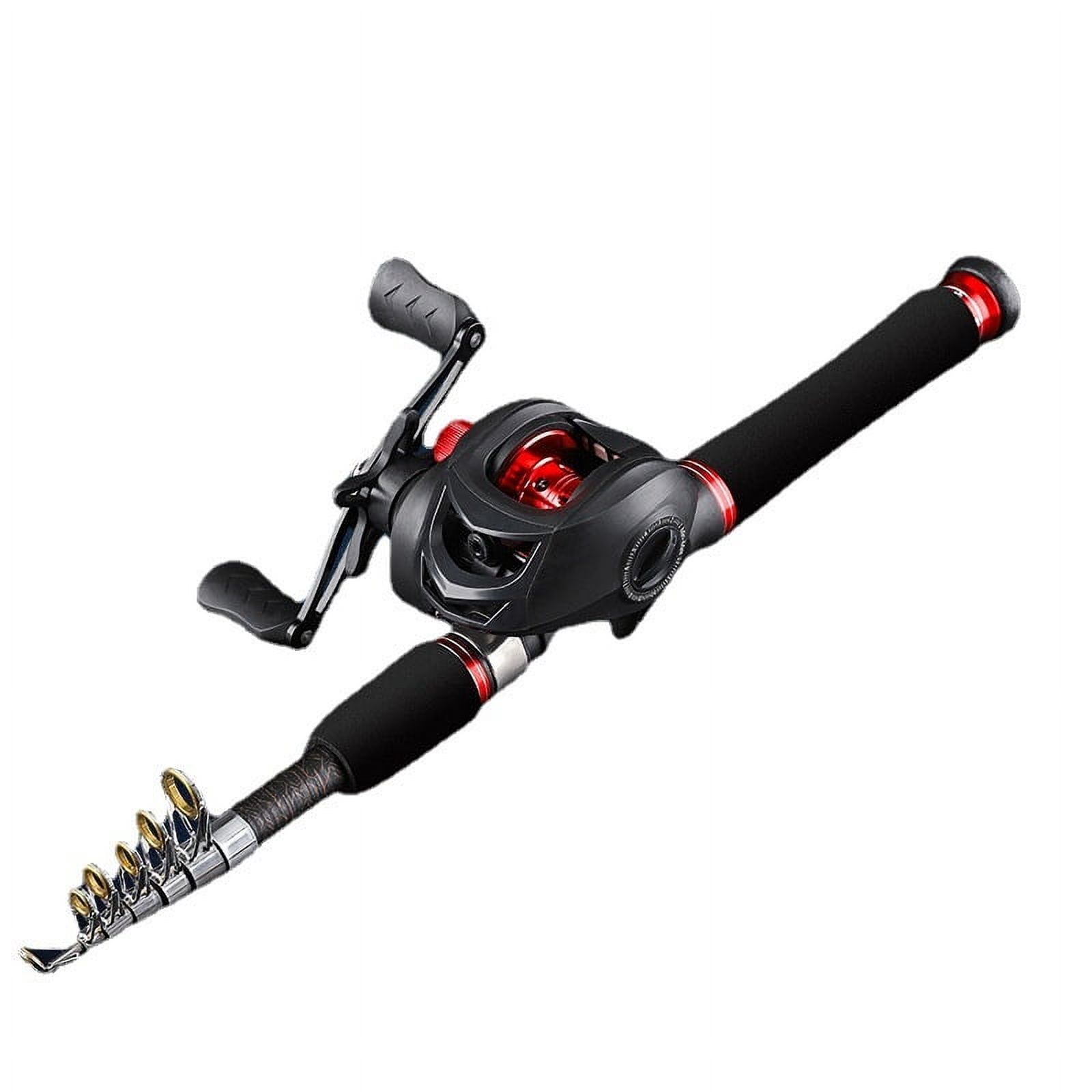 Yqbuy Aluminum Left-Handed, Fast 40 cm Baitcasting Fishing Rod & Reel ...