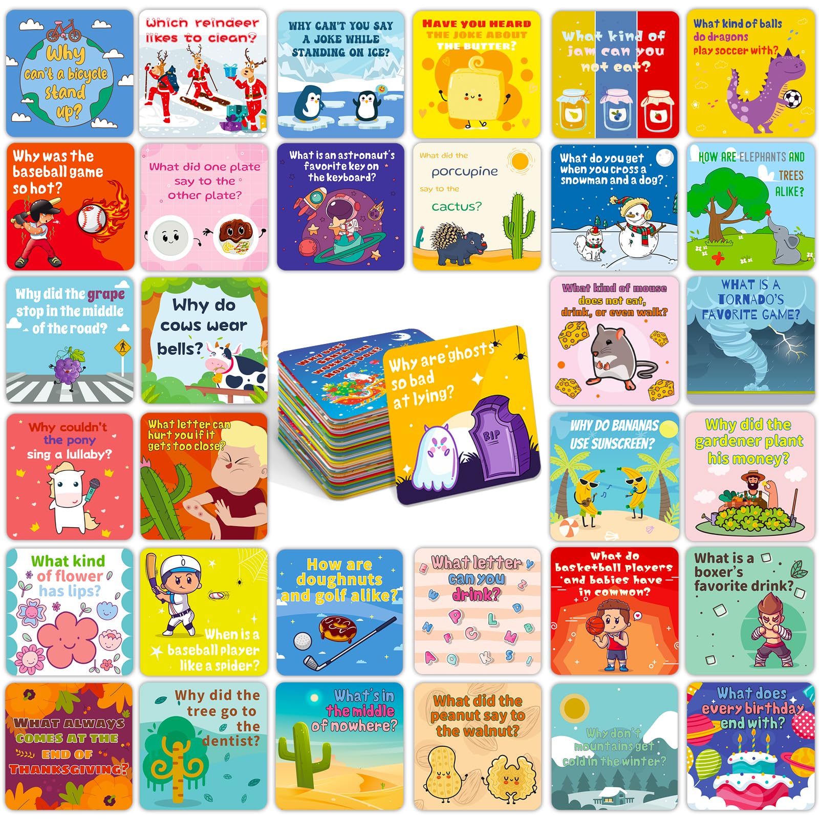 Yqskt 150 Joke Cards for Kids - Inspirational and Motivational Lunchbox ...