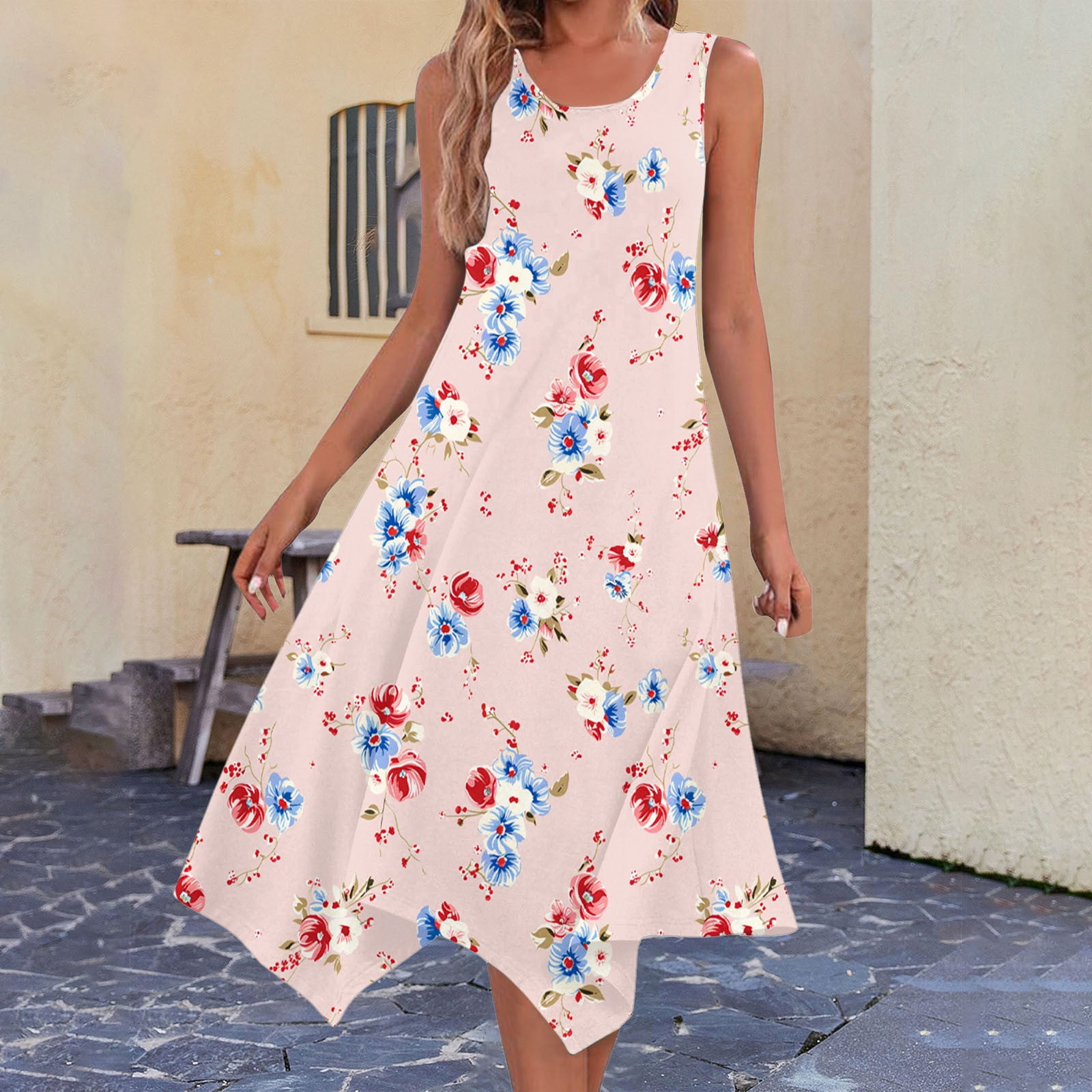 Yrmaups Summer Spring Plus Size Fashion Long Sundresses Sundresses for ...