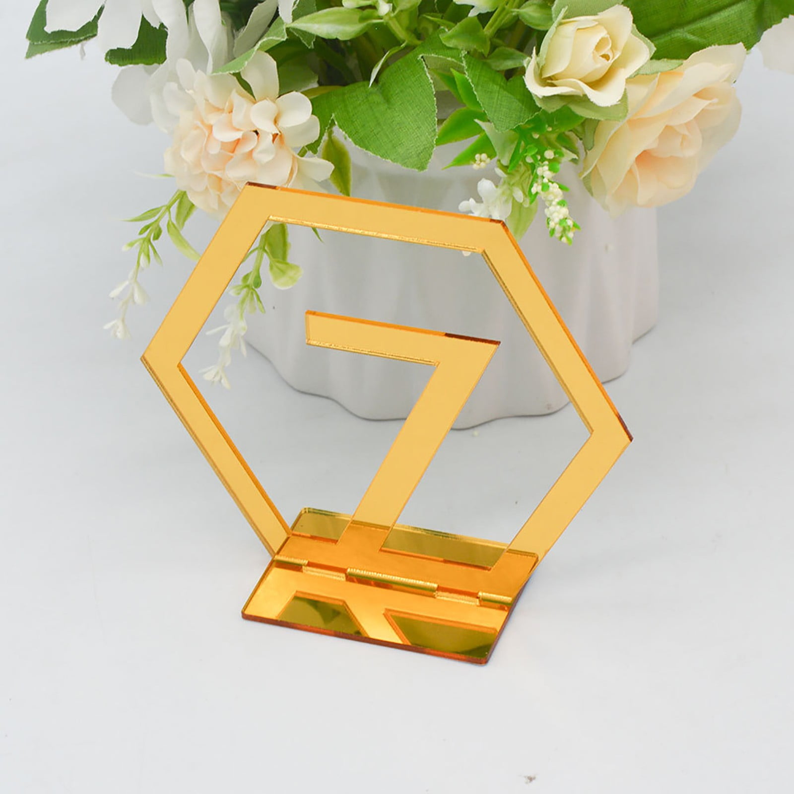 YruYptpaln Bar Statue Ornament Arch Three Gold And Silver Acrylic ...