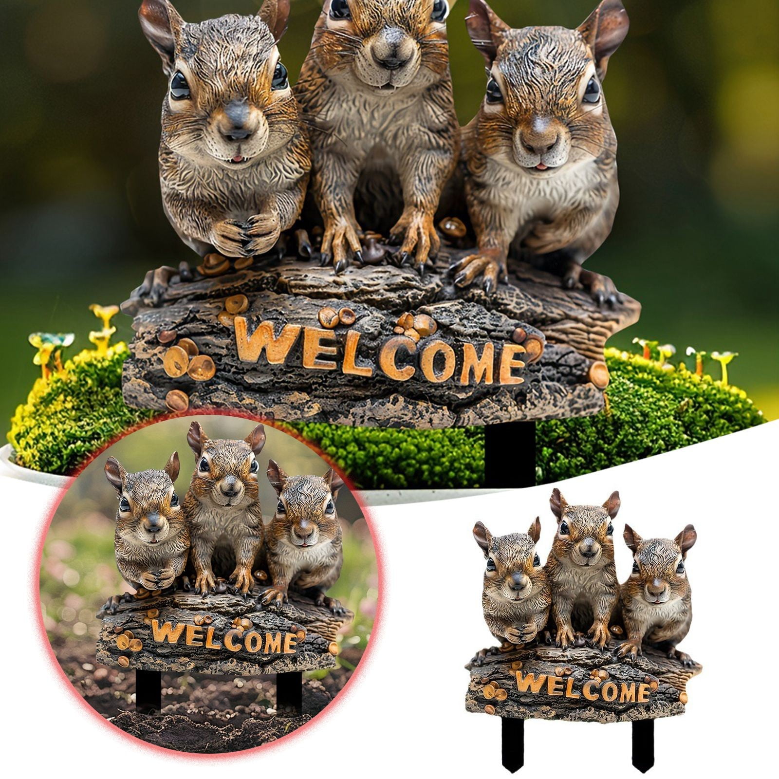 YruYptpaln Bohemian Style Three Squirrels Welcome Christmas Acrylic ...