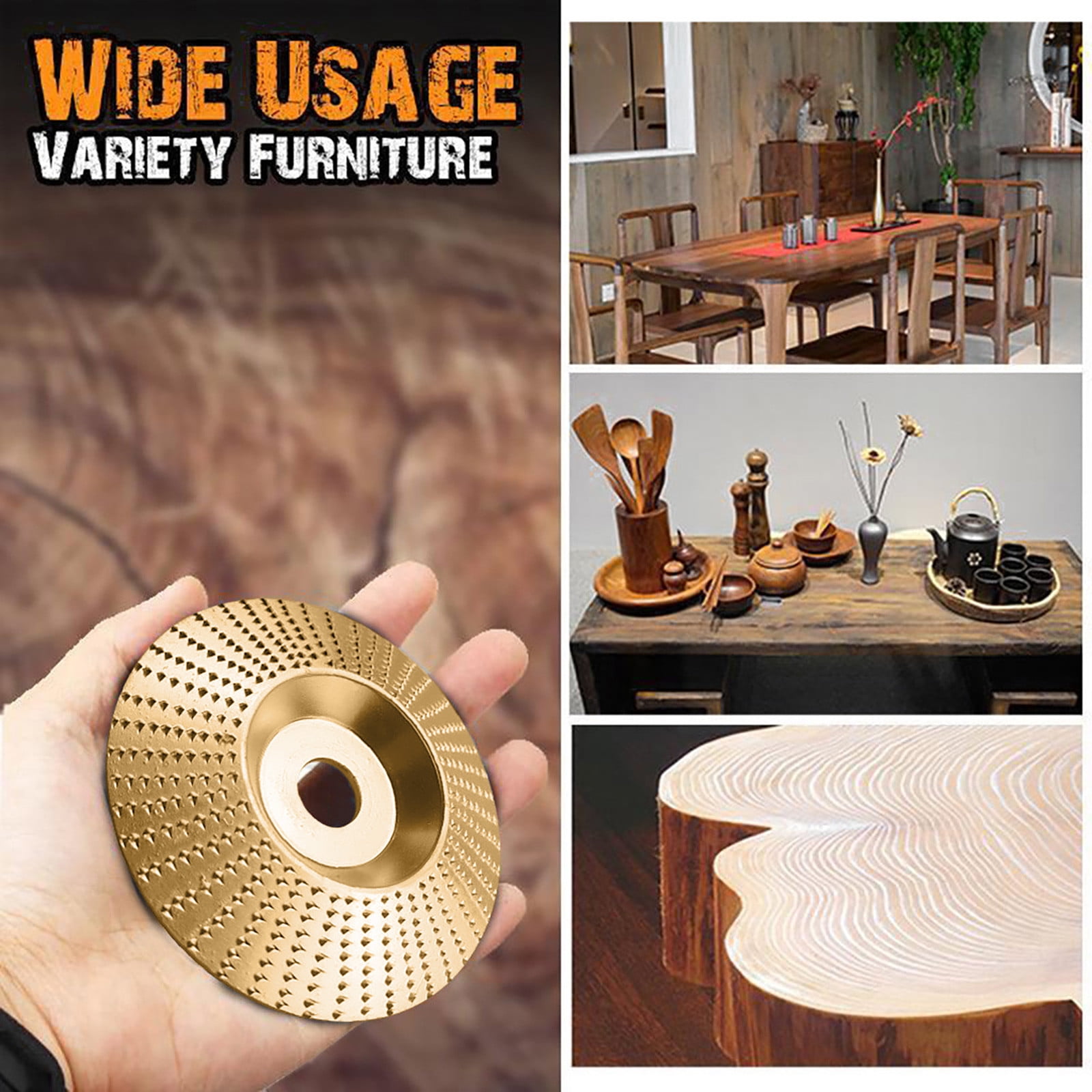 YruYptpaln Carbide Wood Sanding Carving Shaping Disc For Angle Grinder ...