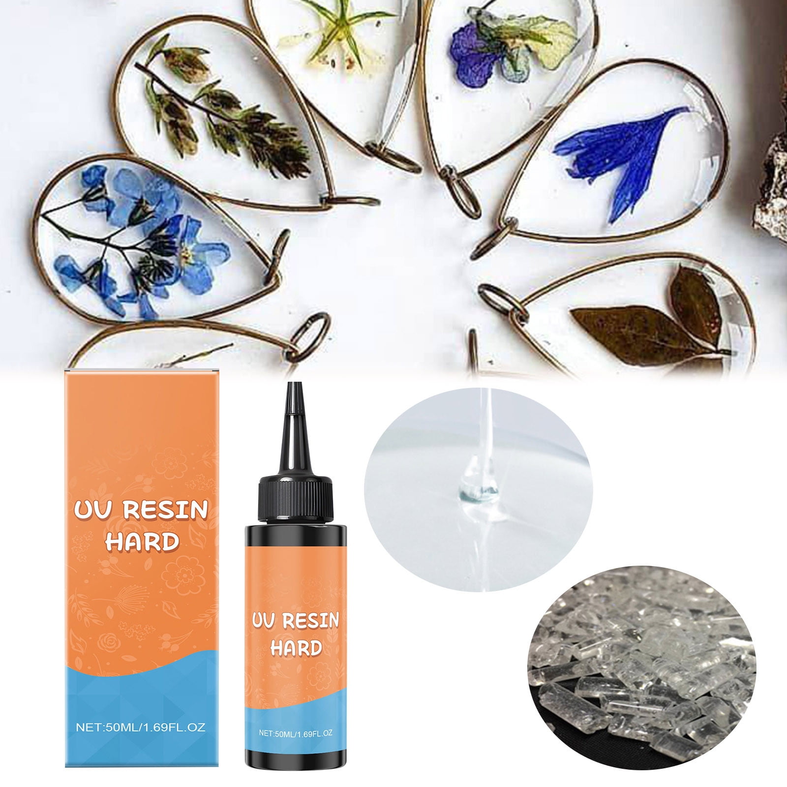 YruYptpaln Curing DIY High Transparency Epoxy Resin Curing 50ml Glass ...