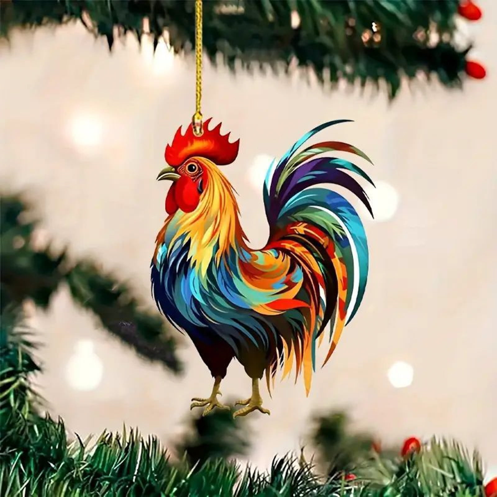 YruYptpaln Cute Cartoon Rooster Modeling Pendant Car Daily Home Window ...