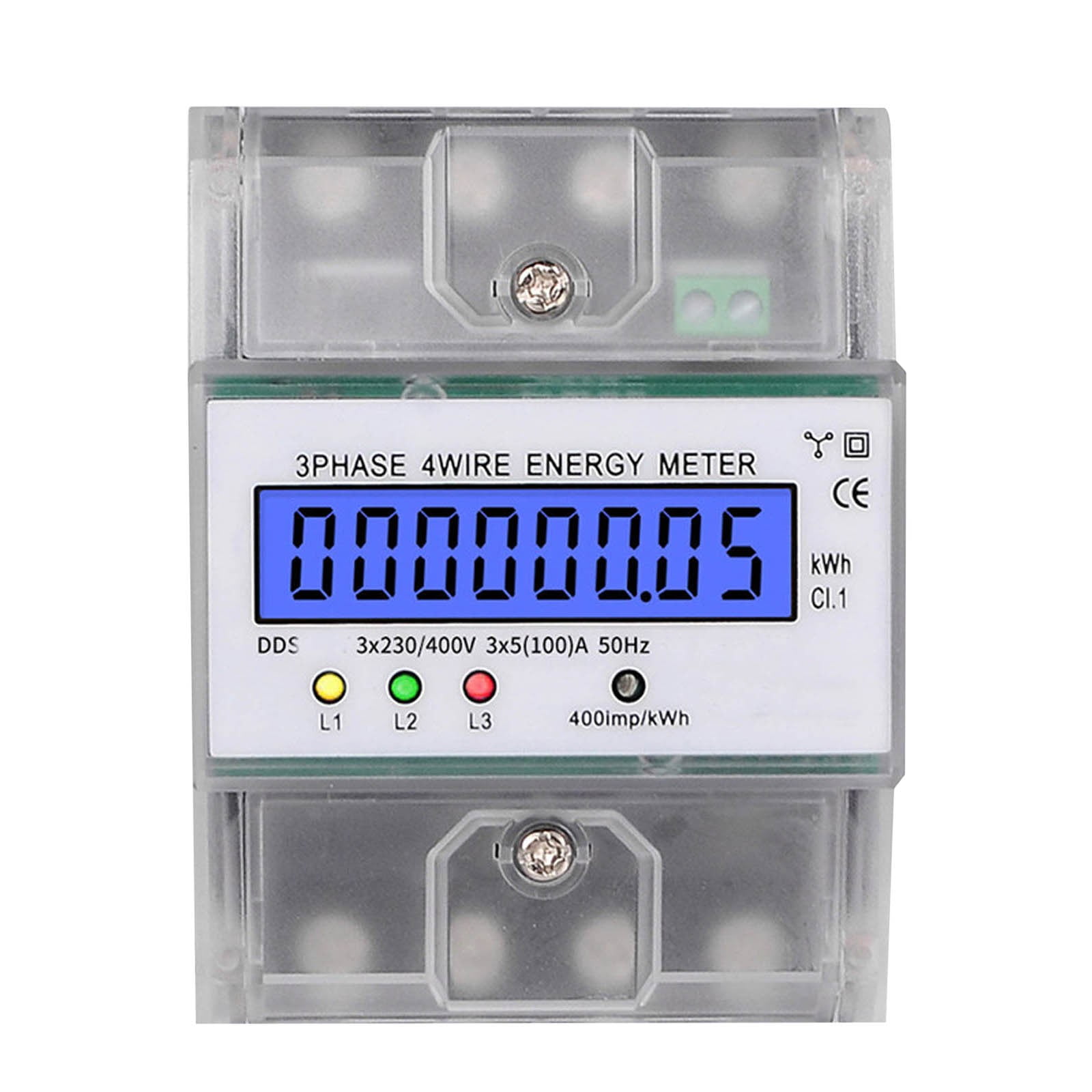 YruYptpaln Electricity Meter 3 Phases 4 Wire Calibrated Three Current ...