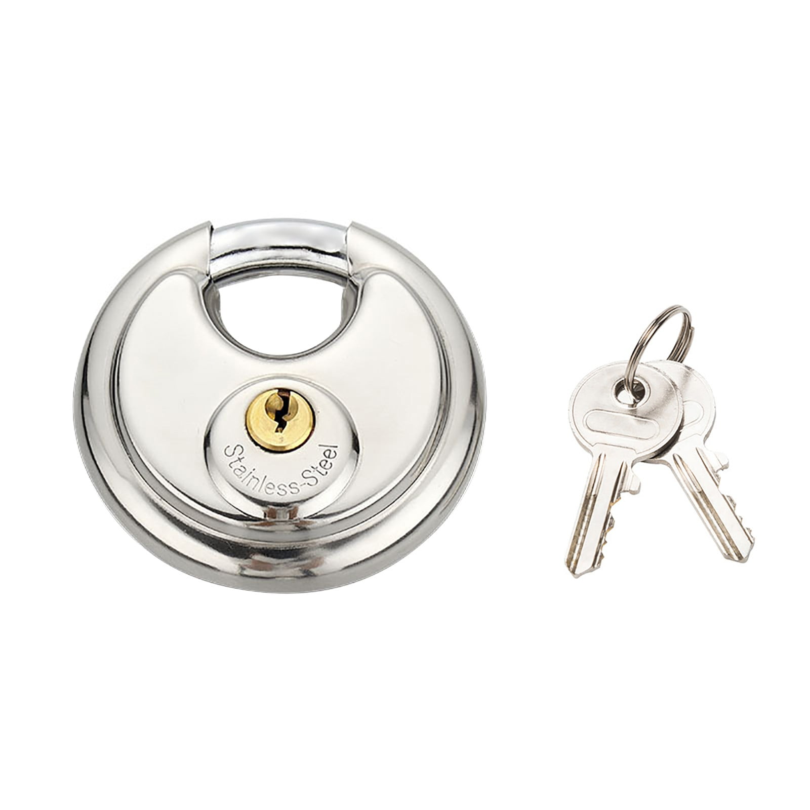 YruYptpaln Heavy Duty Disc Padlock Shack Gate Lock Round Steel Lock ...