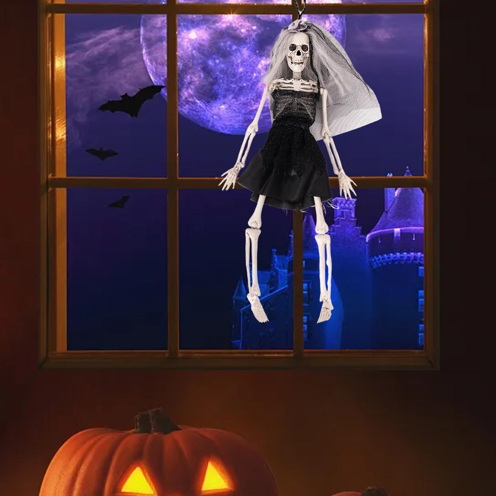 YruYptpaln Life Size Skeletons Outdoor Decorations Realistic Full Body ...