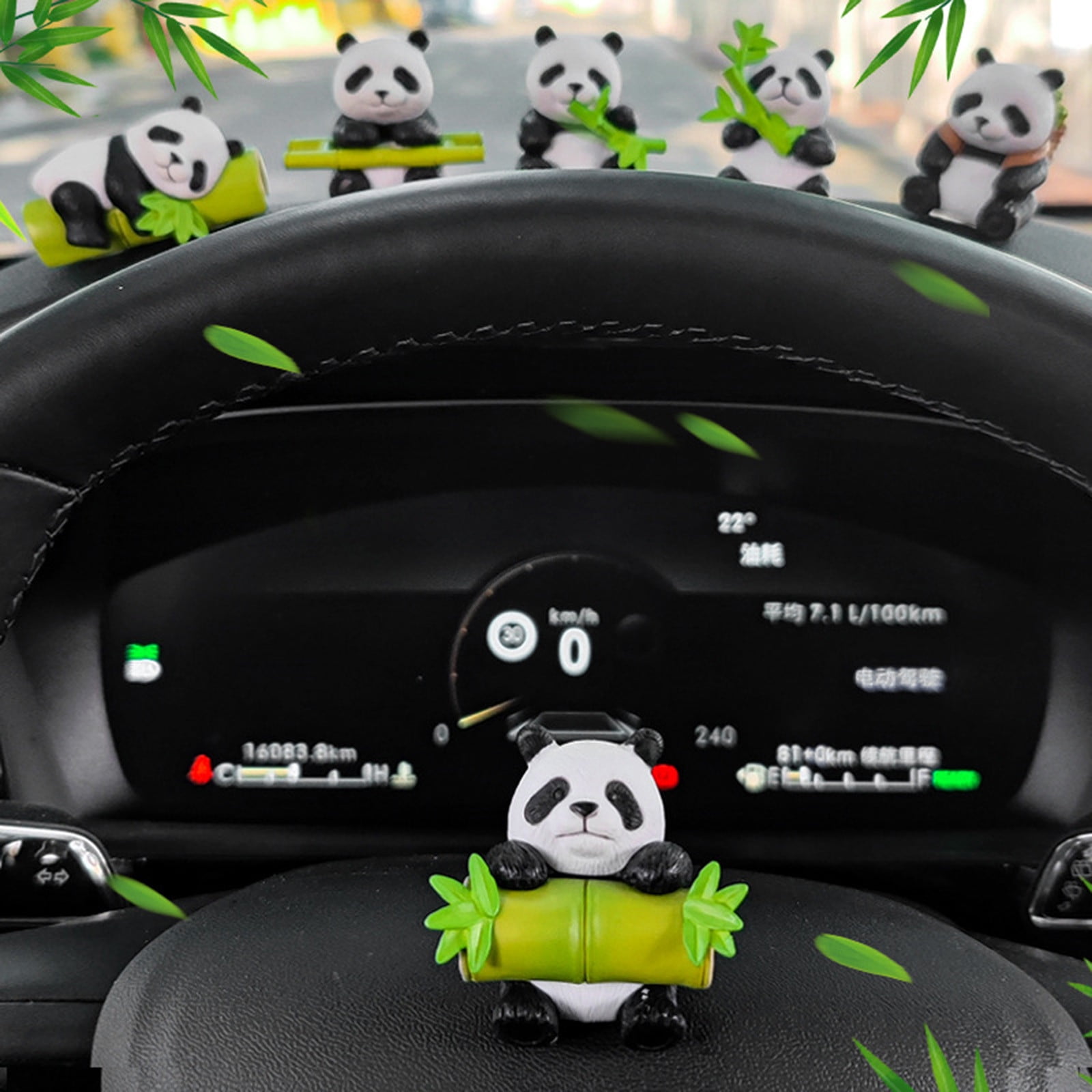 YruYptpaln Panda Doll Hand Car Decoration Brazilian Wood Brazil Wood ...