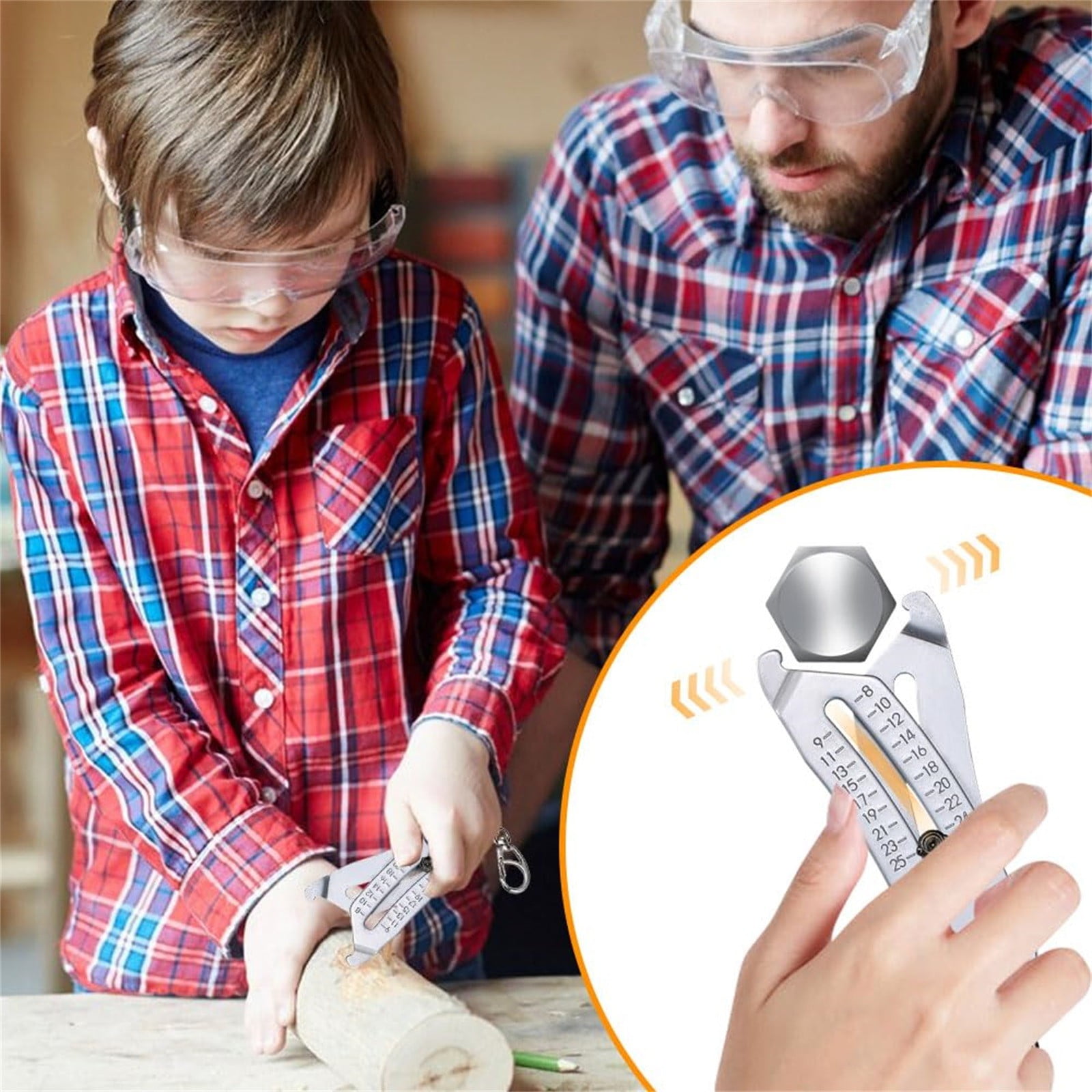 YruYptpaln Portable Precise Thread Size Checker Keychain 2024 Upgraded ...