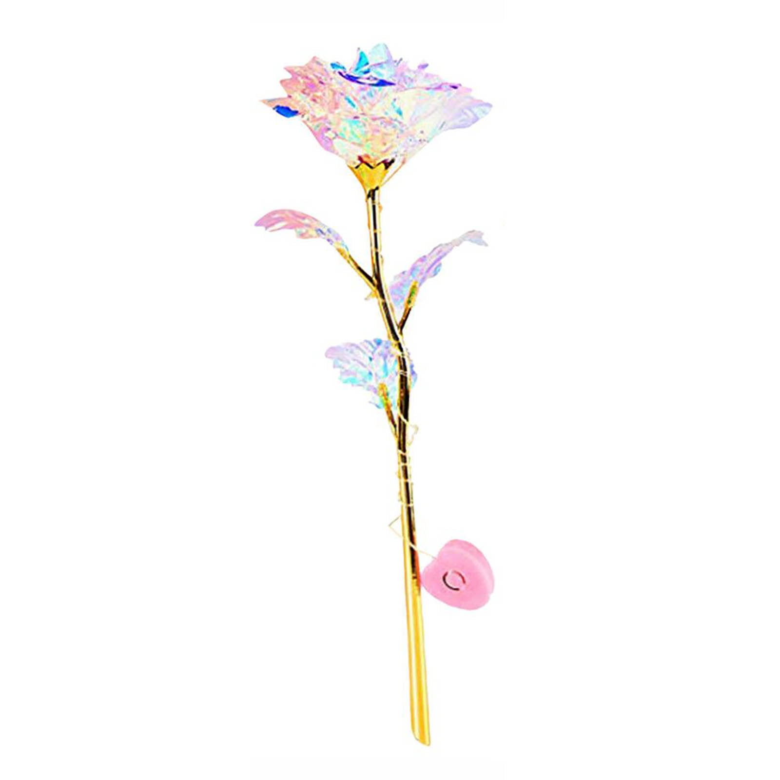 YruYptpaln Colorful Luminous Rose LED Light Flower Uniques For Girls ...
