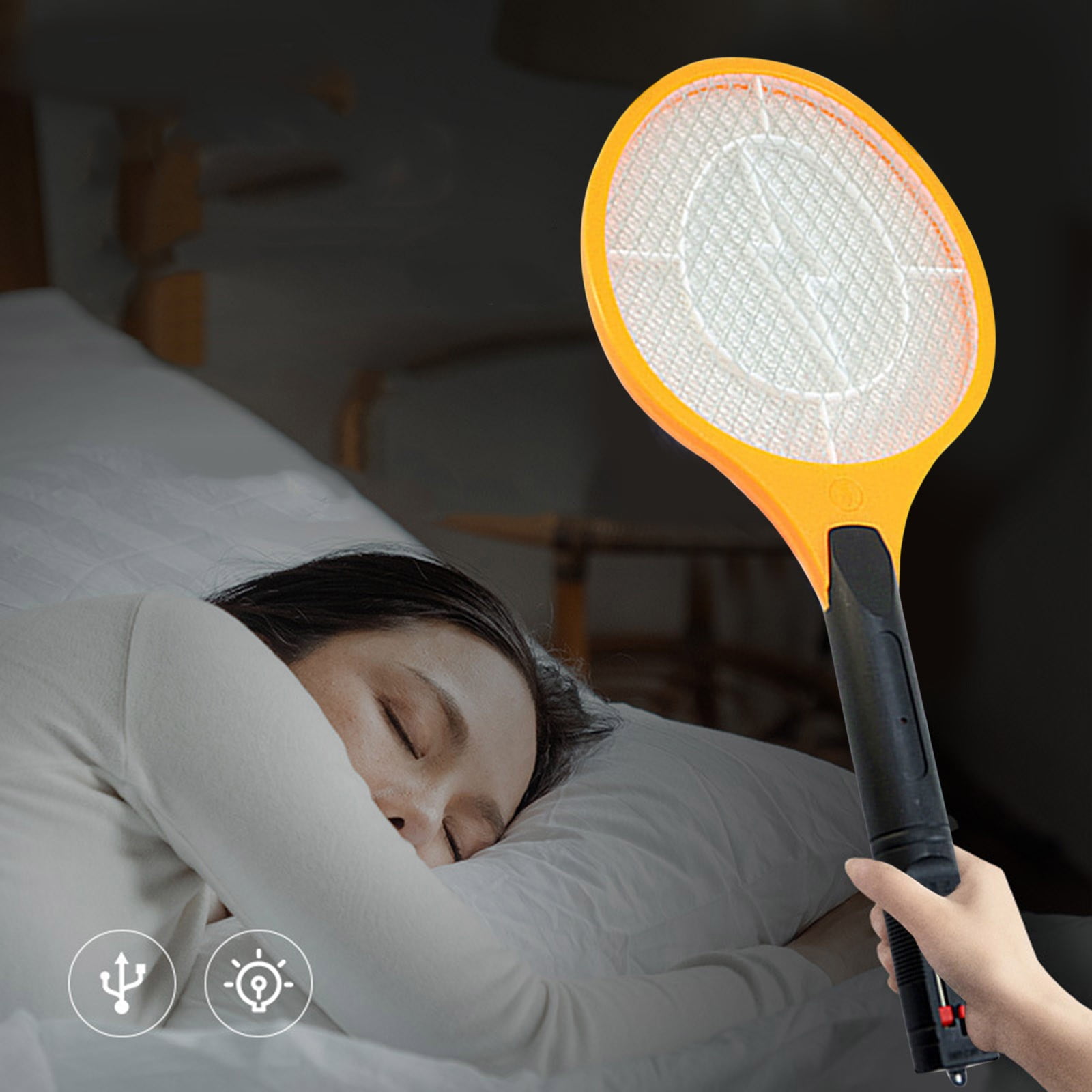 YruYptpaln Rechargeable Three Layer Swatter Fly Swatter Catcher of The ...