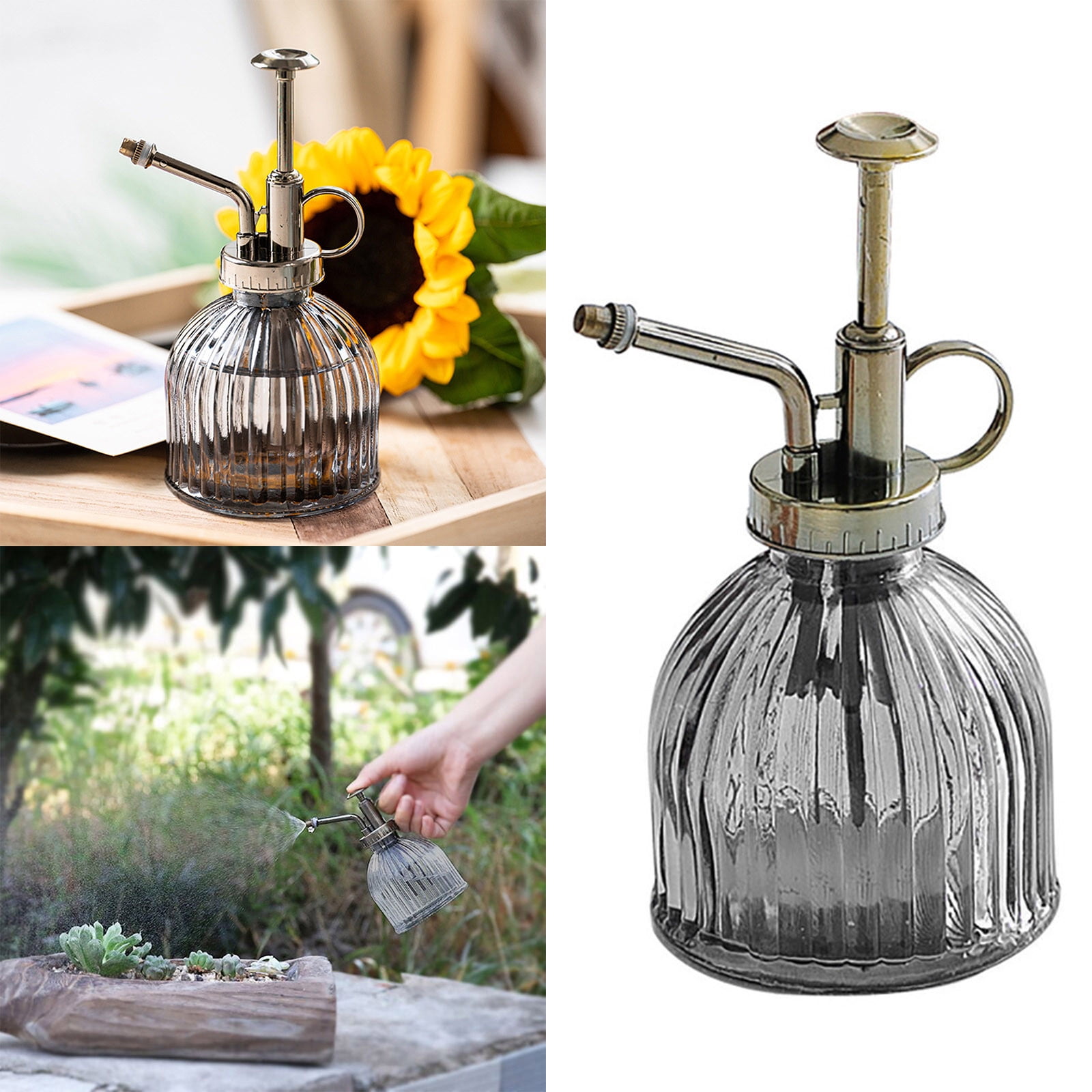 YruYptpaln Retro Glass Flowers Spray Bottle Hand Washing Bottle 200ml ...