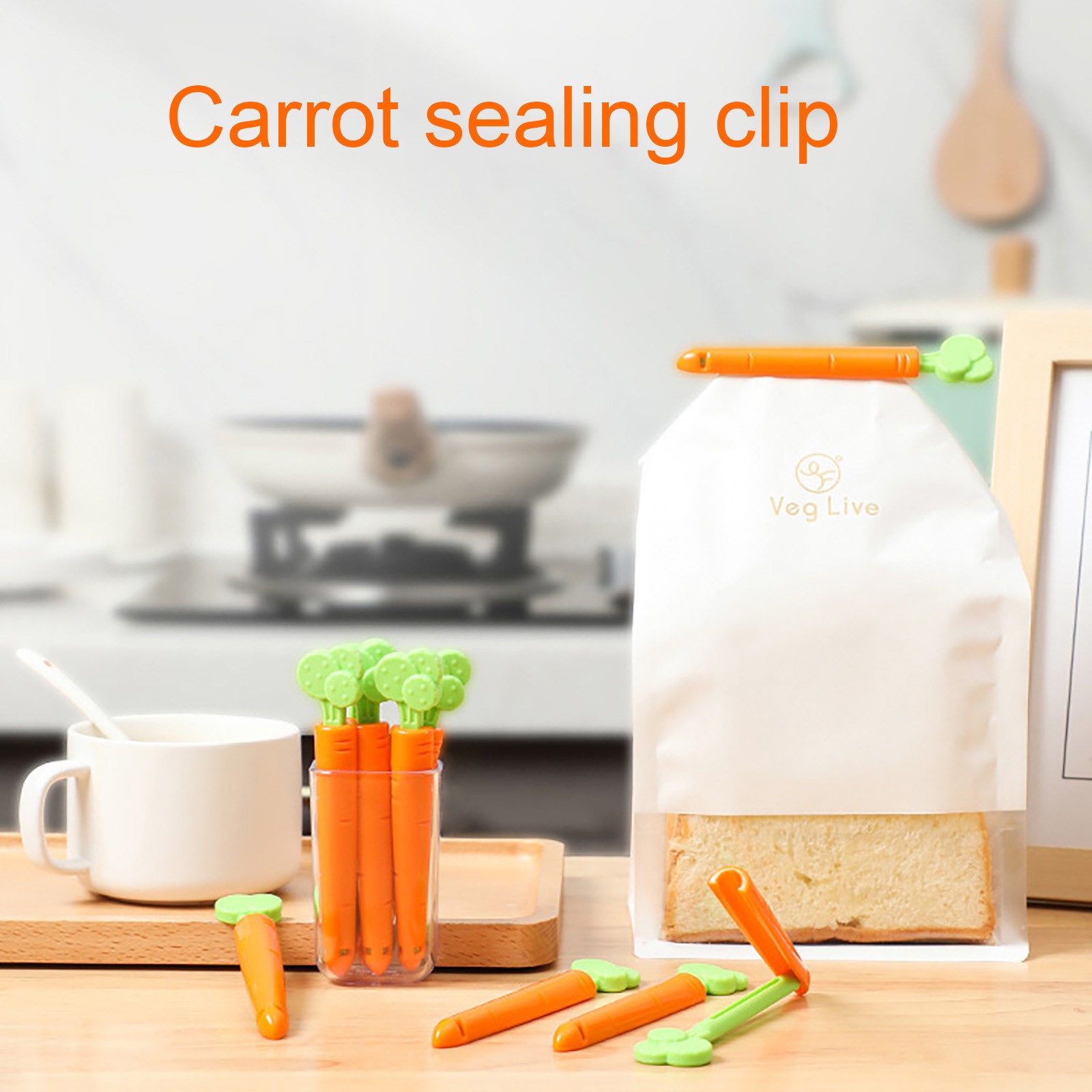 YruYptpaln Sealing Clip Food Packages Clips Carrot Sealing Clip With ...