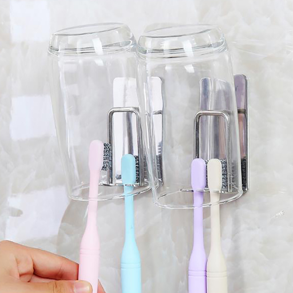 YruYptpaln Toothbrush Holder Stainless Steel Bathroom Stand Wall ...