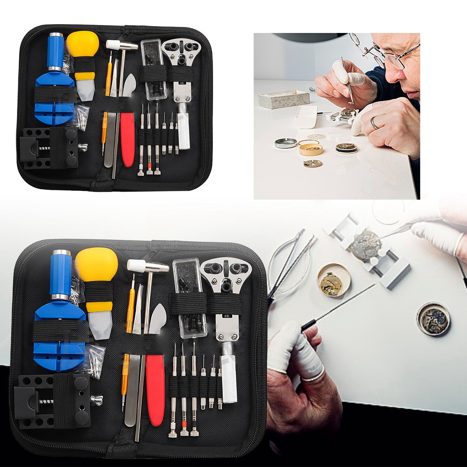 YruYptpaln Watch Tool Kit Watch Set With 147 Tools Battery Replacement ...