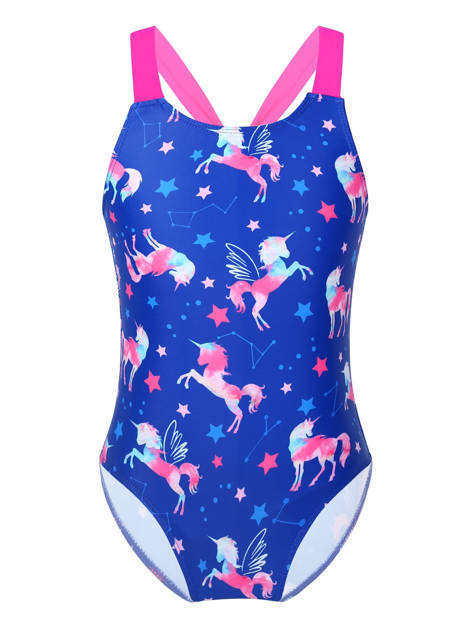 Yruioon Girls Swimsuit One Piece Bathing Suit Mermaid Princess Swimwear ...