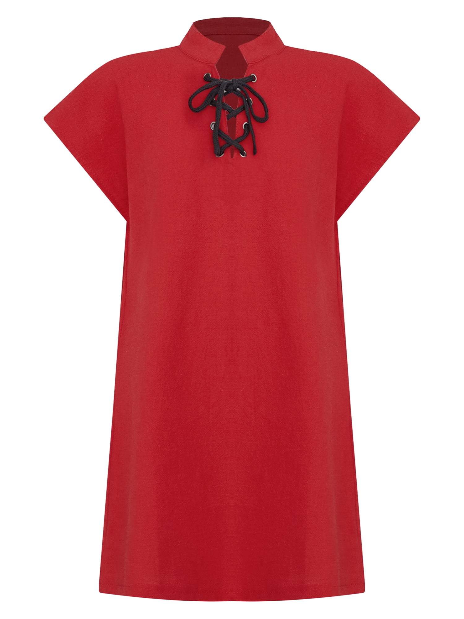 Yruioon Kids Boys Medieval Pirates Viking Short Sleeve Collar Tunics ...