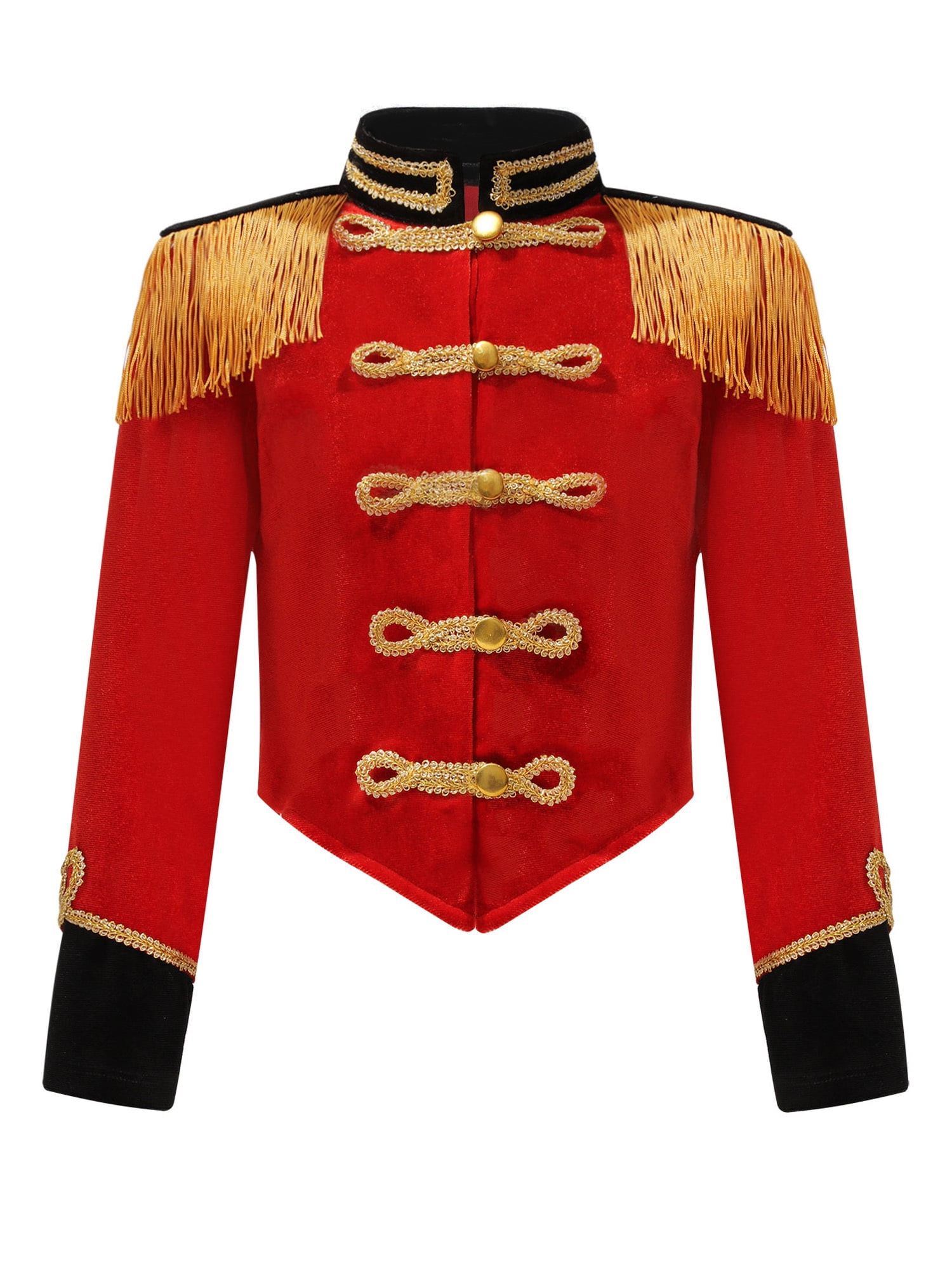 Yruioon Kids Circus Ringmaster Costume Stand Collar Tassel Jacket Coat ...